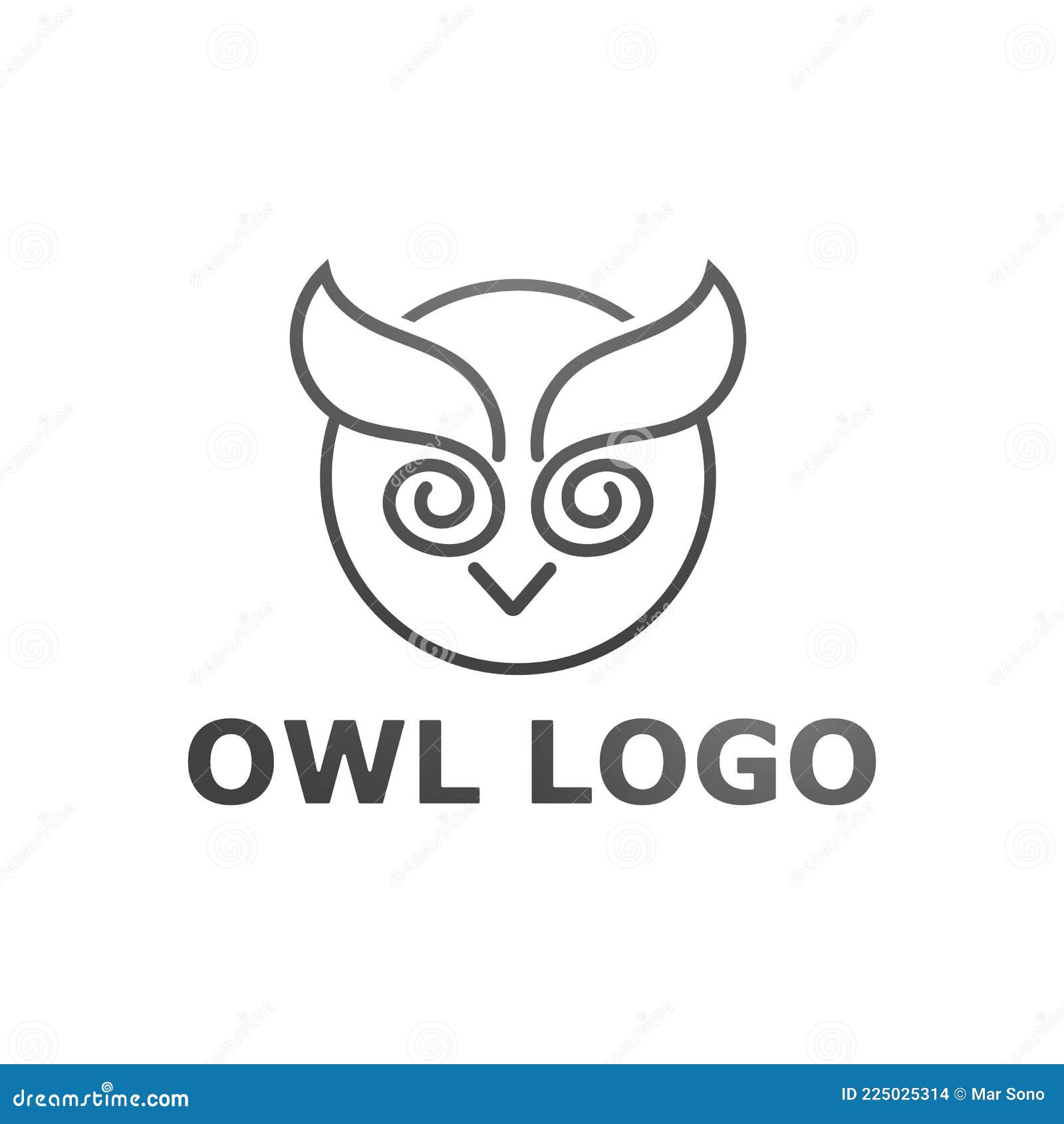 Logo Van De Uil En Symbool Van De Diervector Vector Illustratie ...