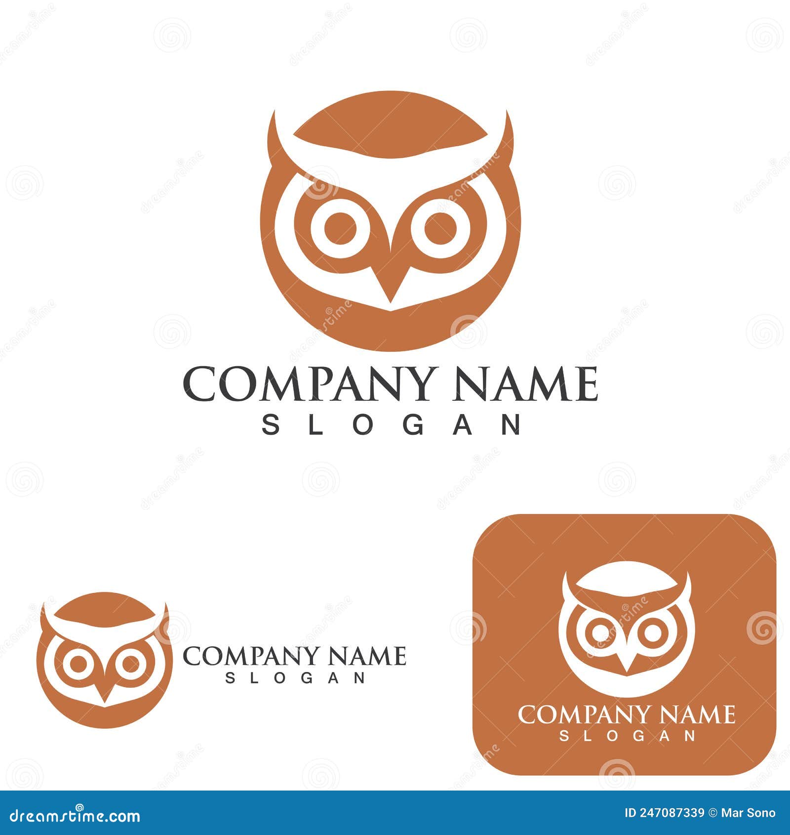 Logo Van De Uil En Symbool Vector Eps10 Vector Illustratie ...