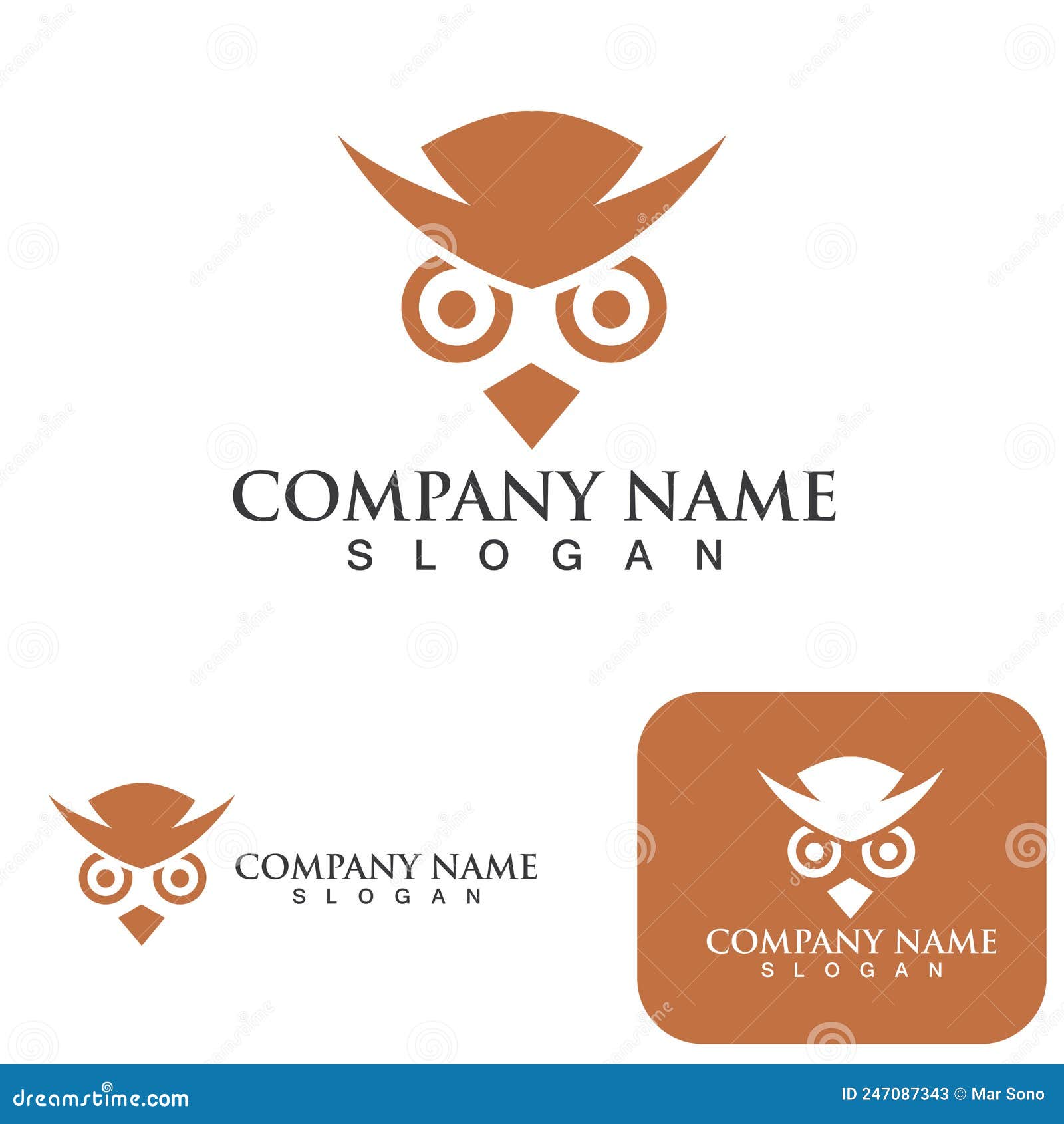 Logo Van De Uil En Symbool Vector Eps10 Vector Illustratie ...