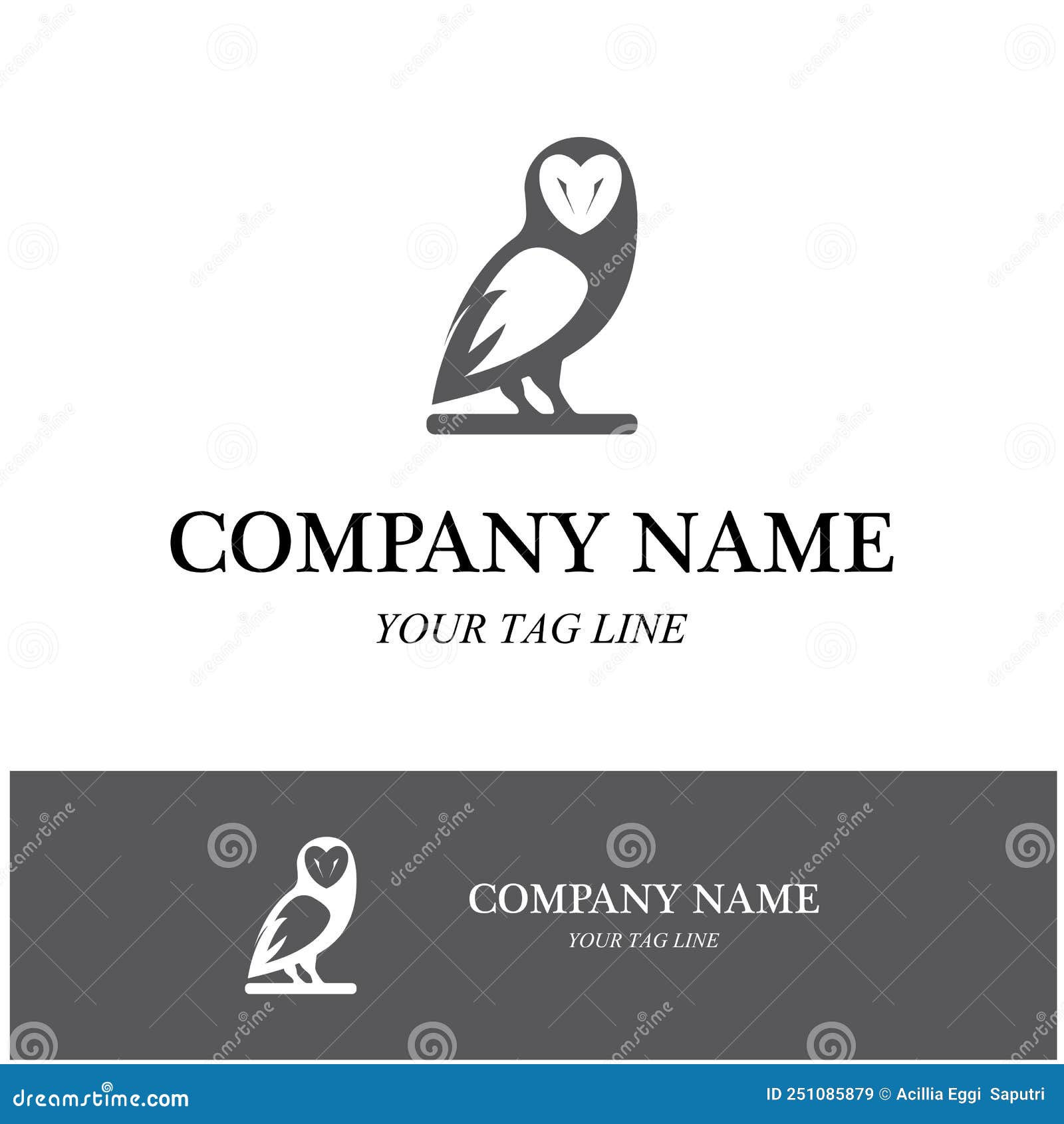 Logo Van De Uil En Symboolvector Stock Illustratie - Illustration of ...