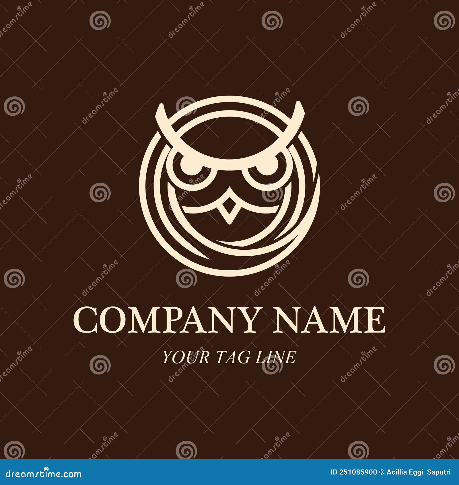 Logo Van De Uil En Symboolvector Stock Illustratie - Illustration of ...