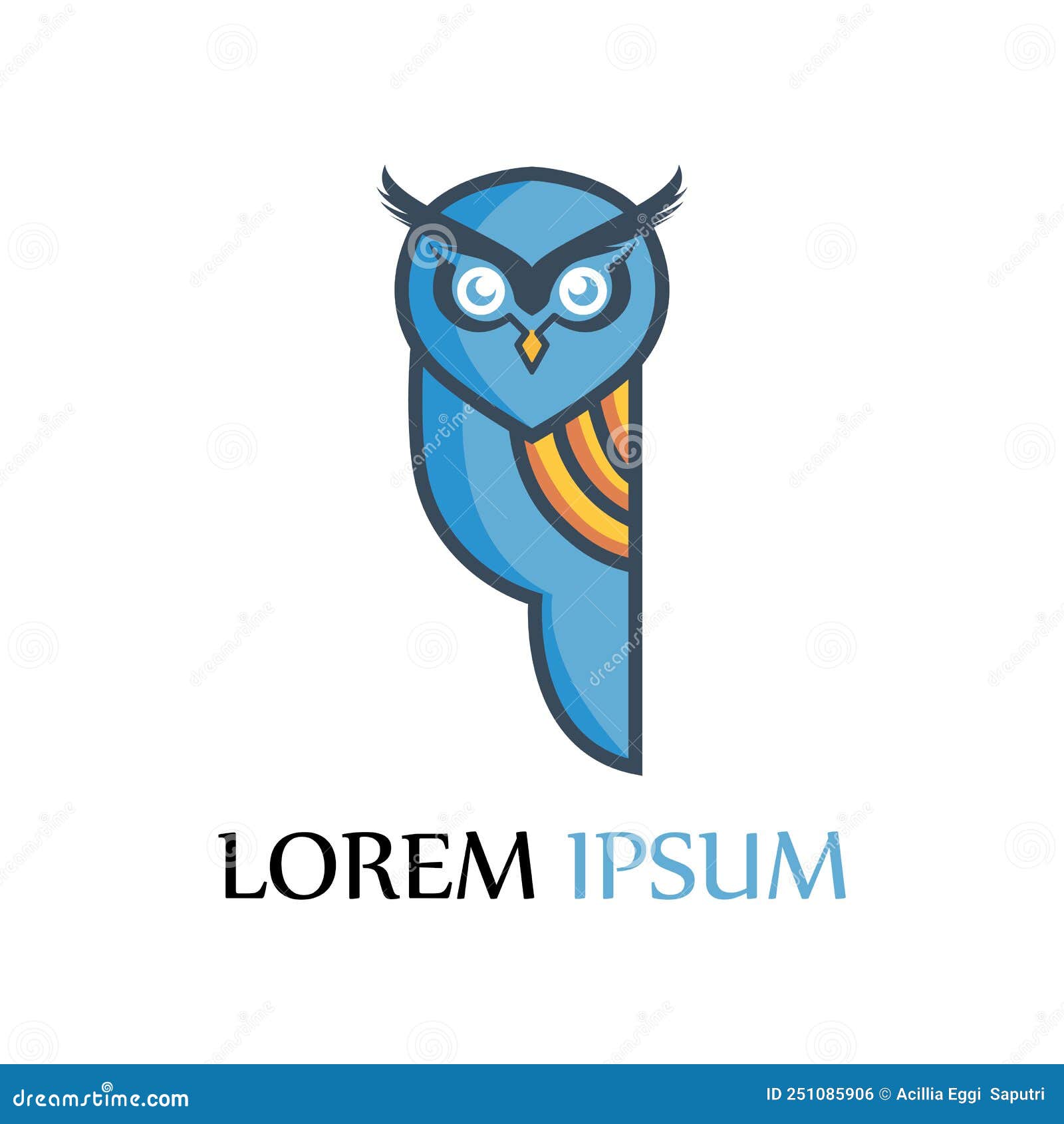 Logo Van De Uil En Symboolvector Stock Illustratie - Illustration of ...