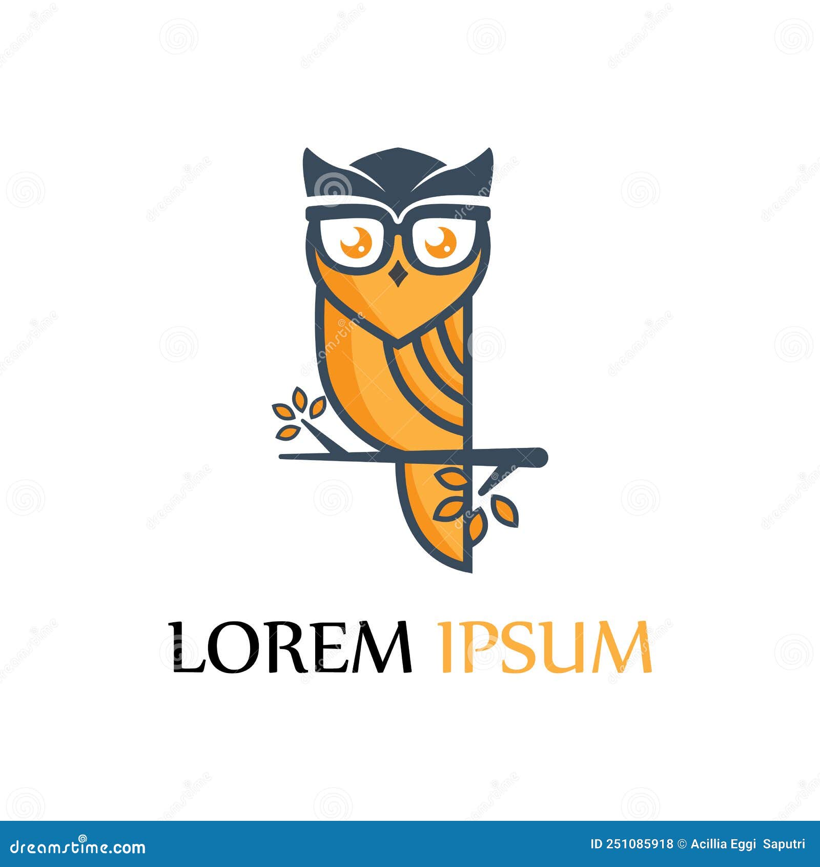 Logo Van De Uil En Symboolvector Stock Illustratie - Illustration of ...