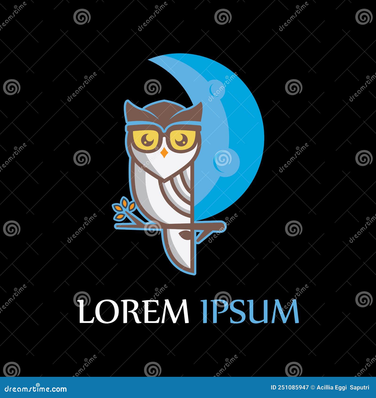 Logo Van De Uil En Symboolvector Stock Illustratie - Illustration of ...