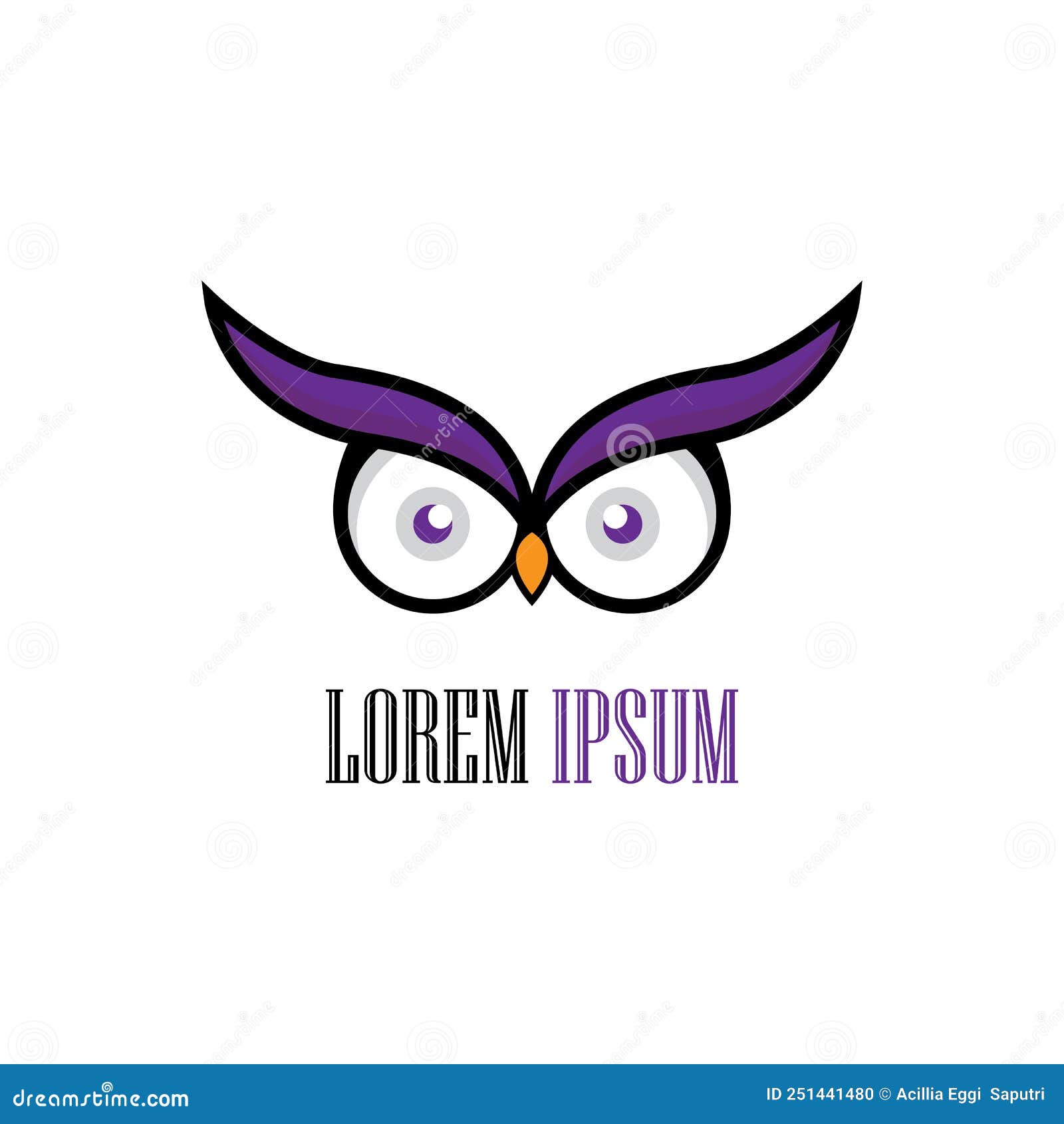 Logo Van De Uil En Symboolvector Stock Illustratie - Illustration of ...