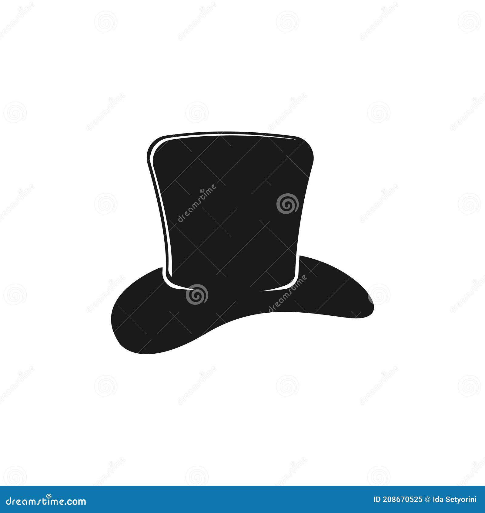 Logo van hoed vector illustratie. Illustration of ontwerp - 208670525