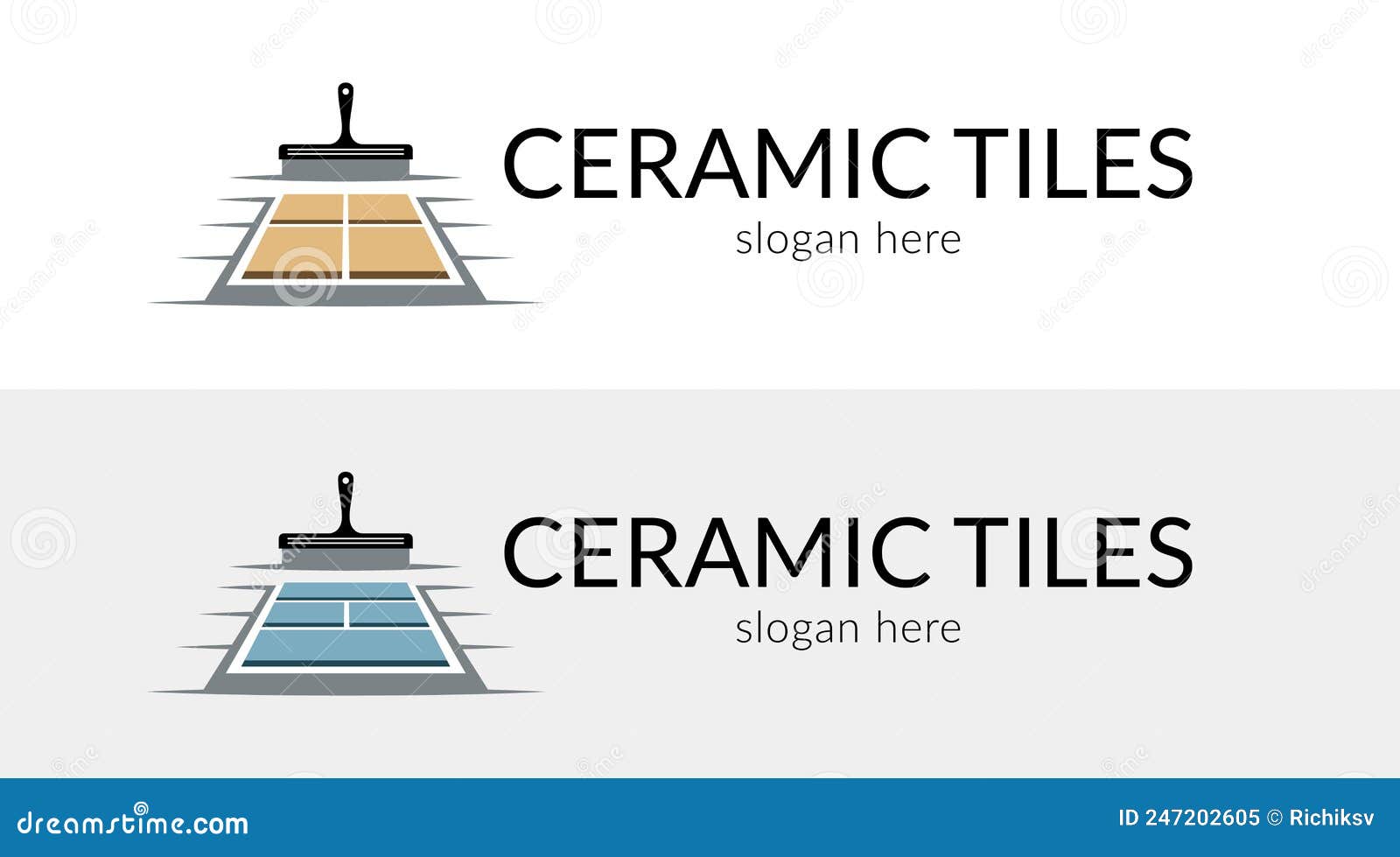 Logo Van Moderne Keramische Tegels in Perspectief Vector Illustratie ...