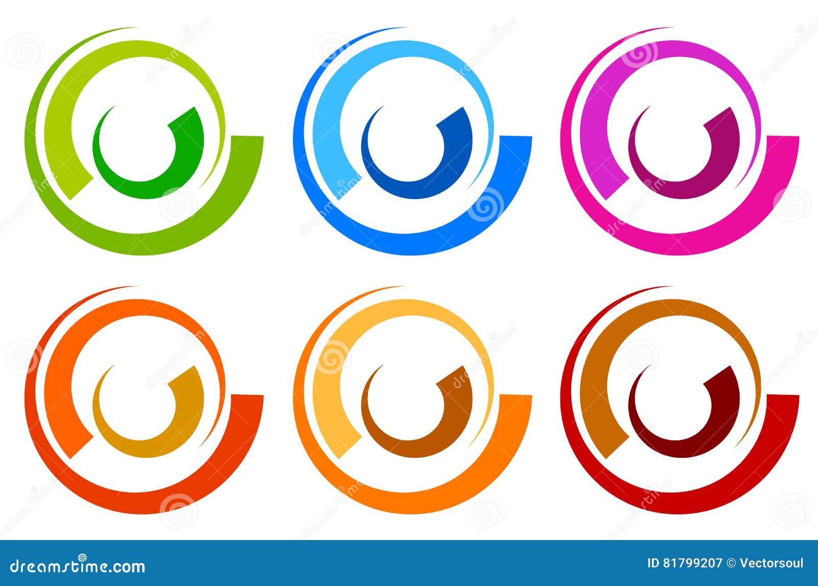 Logo Variopinto Del Cerchio, Modelli Dell'icona Circl Segmentato ...