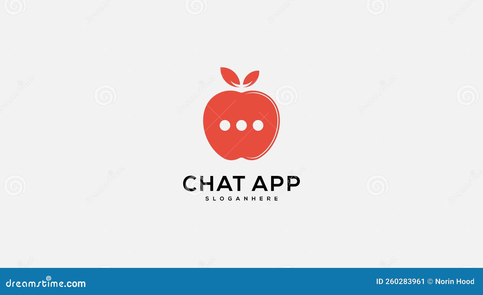 Apple Chat Logo Design Template Vector Stock Vector - Illustration of ...