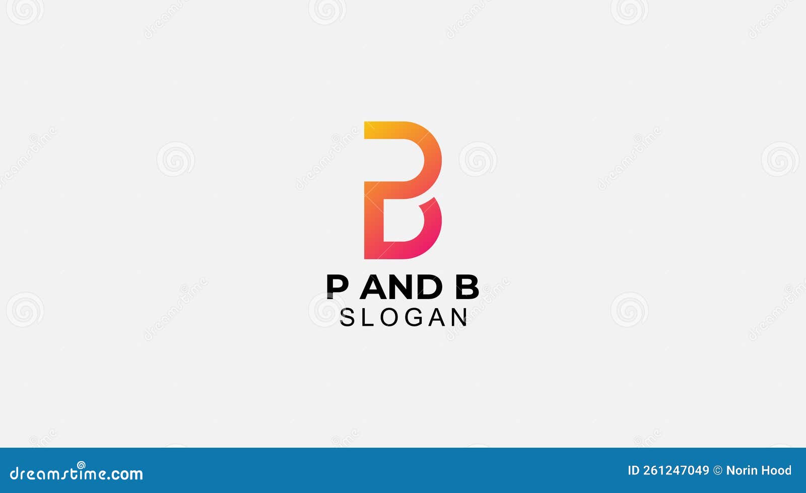 Pb Logo Design Simple Modern Template Stock Vector - Illustration of ...
