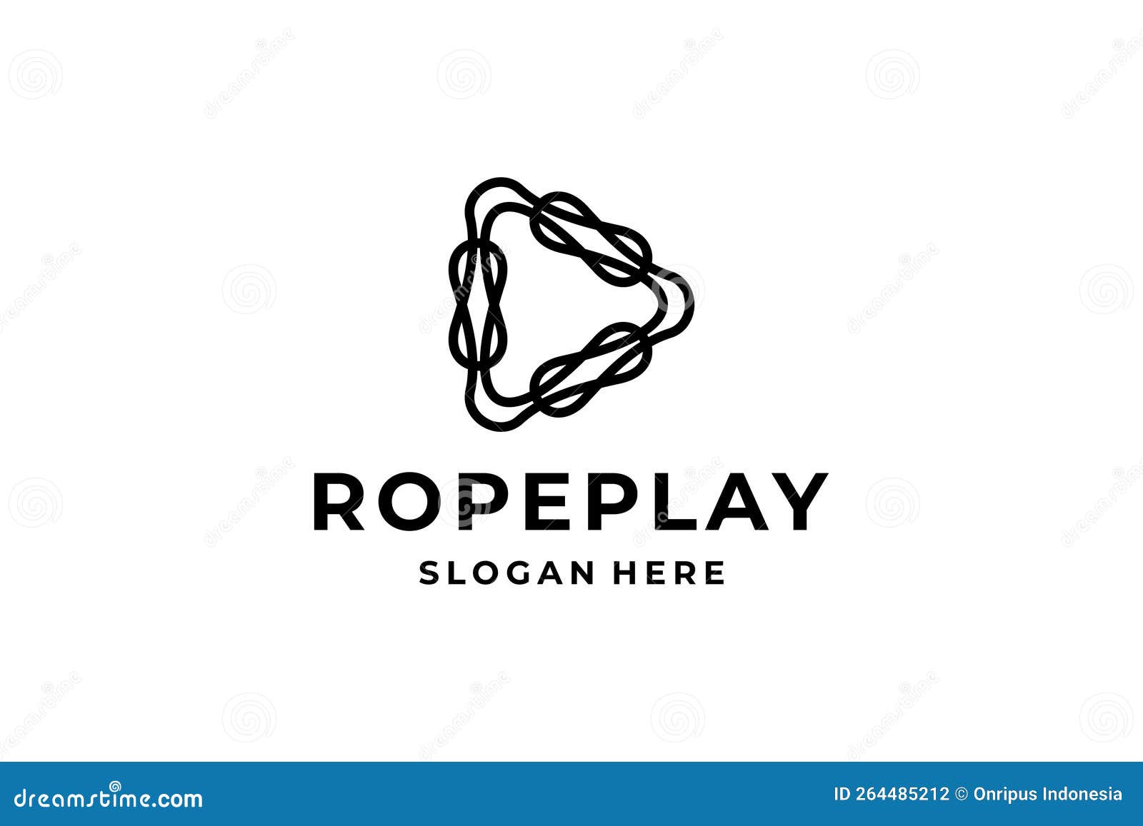 Black Creative Rope Play Logo Stock Vector - Illustration of thread ...