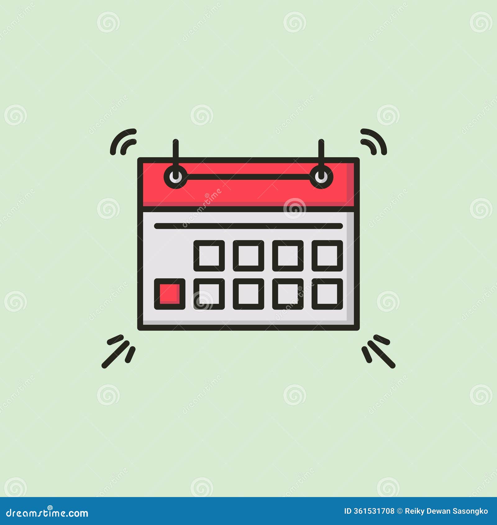 Logo Vector Calendar with a Red Highlight Suitable for Scheduling ...