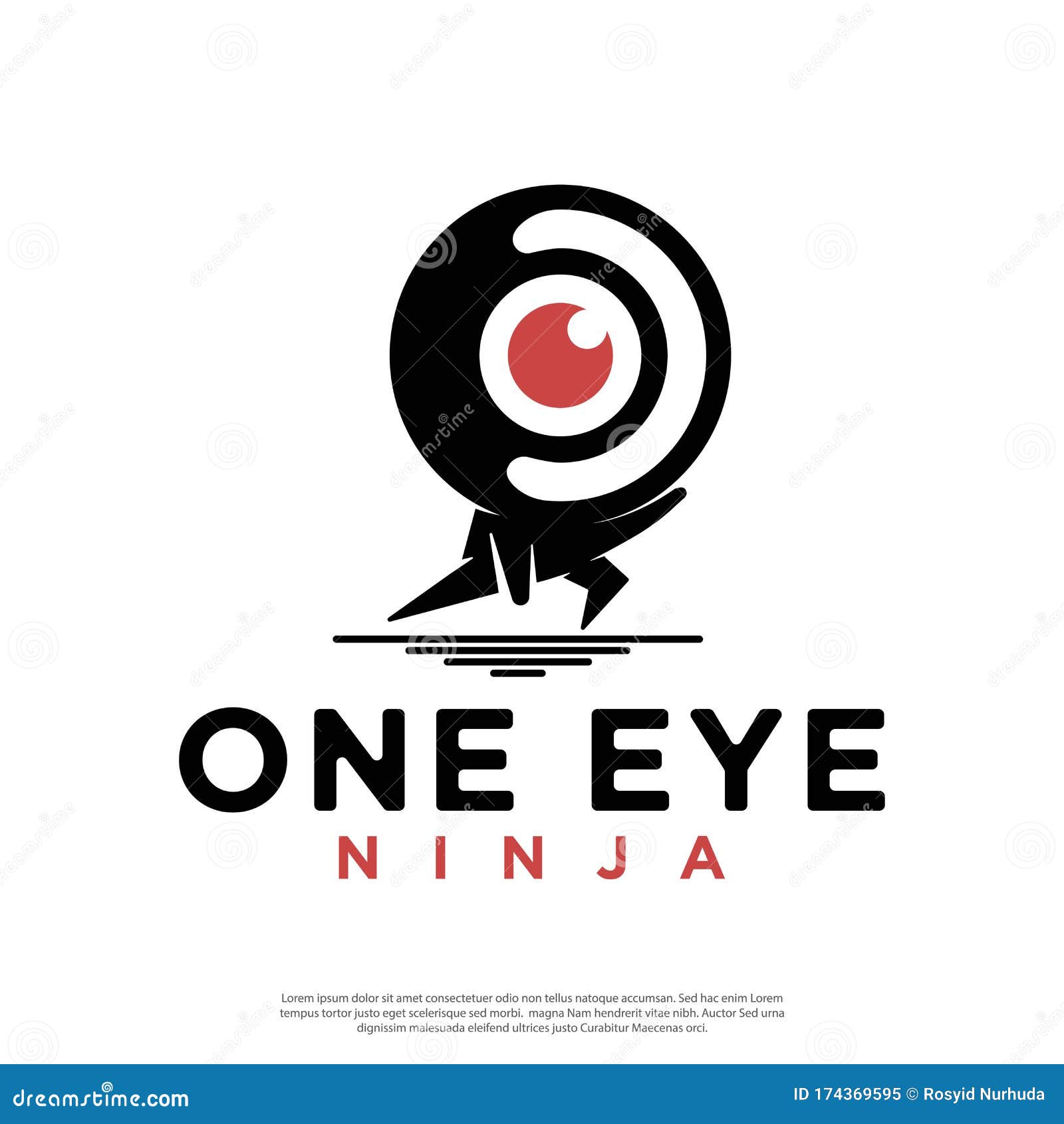Logo Vector Character Ninja with One Eye Stock Vector - Illustration of ...