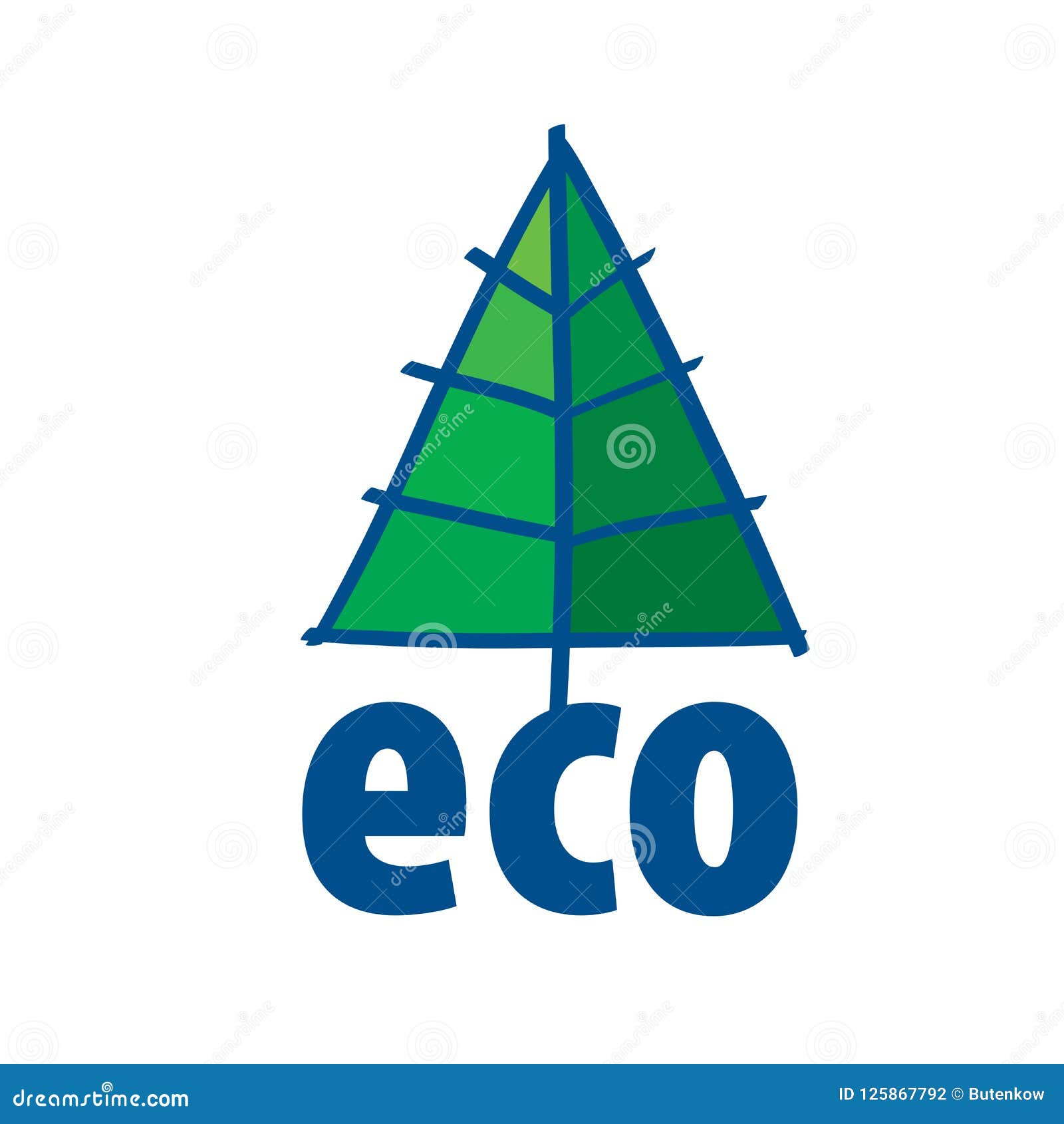 Logo vector eco stock vector. Illustration of brush - 125867792