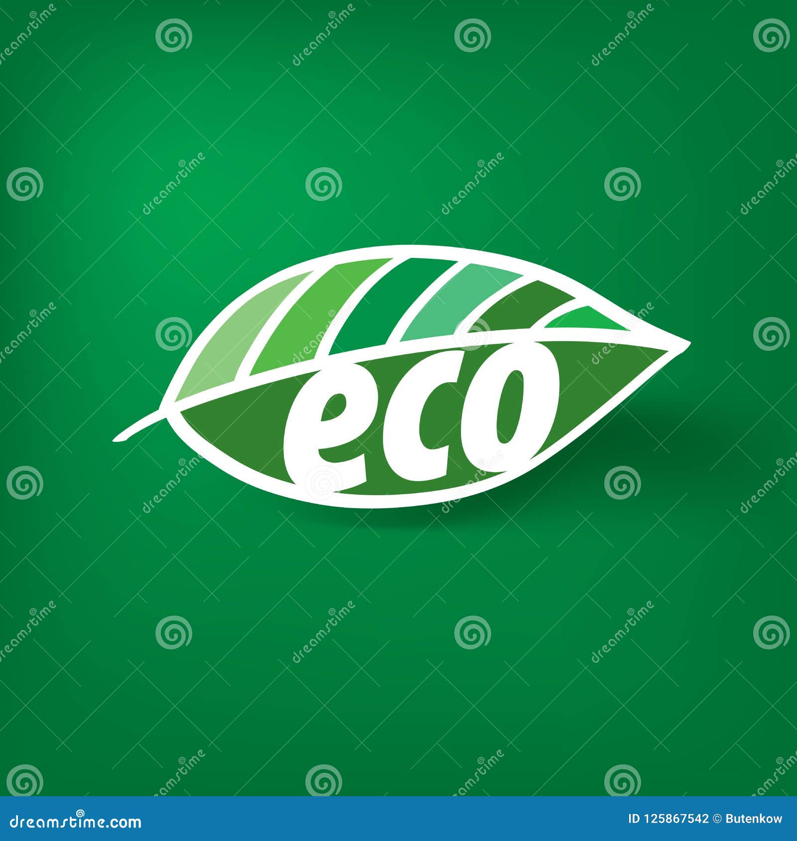 Logo vector eco stock vector. Illustration of ecological - 125867542