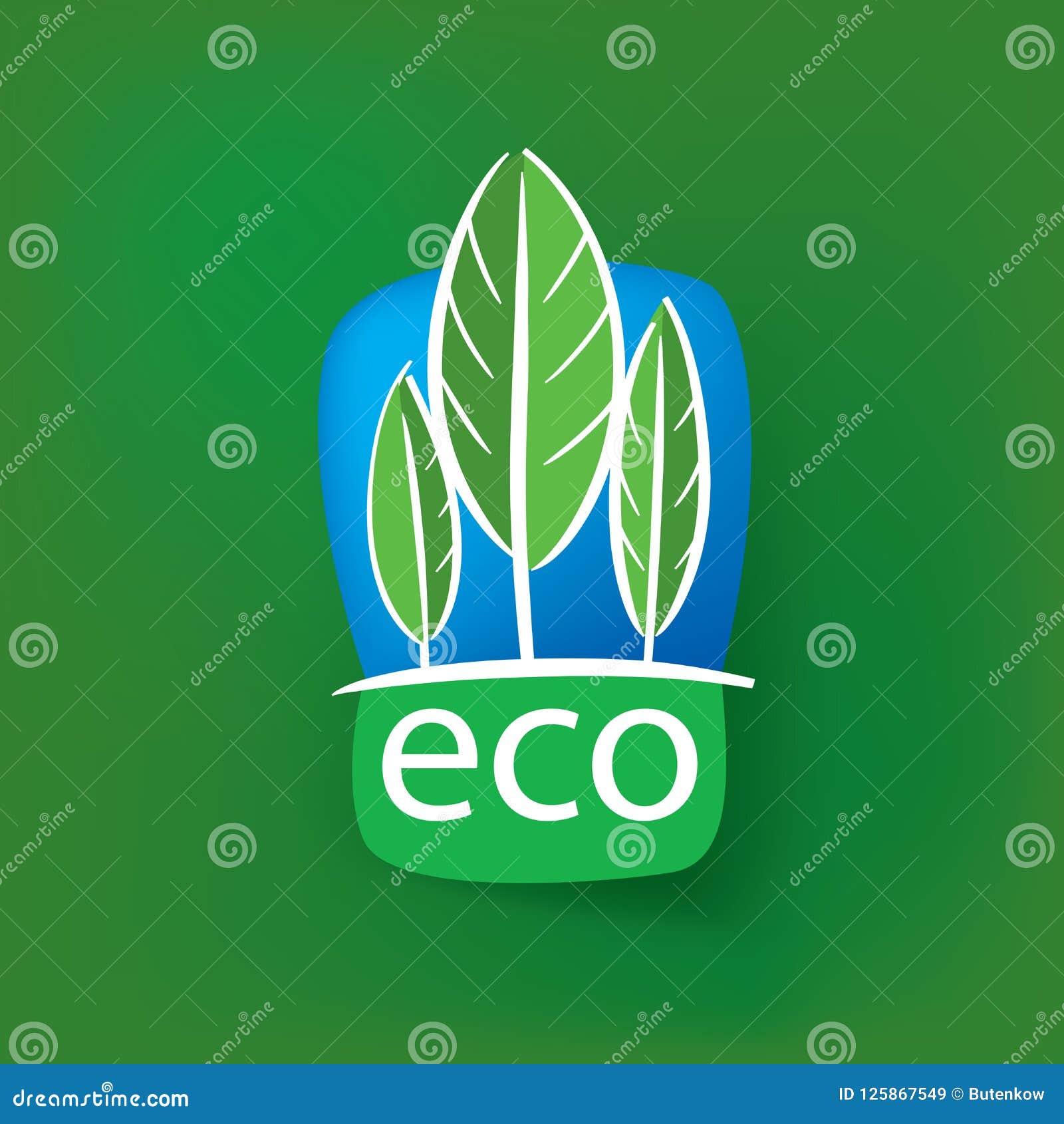 Logo vector eco stock vector. Illustration of color - 125867549
