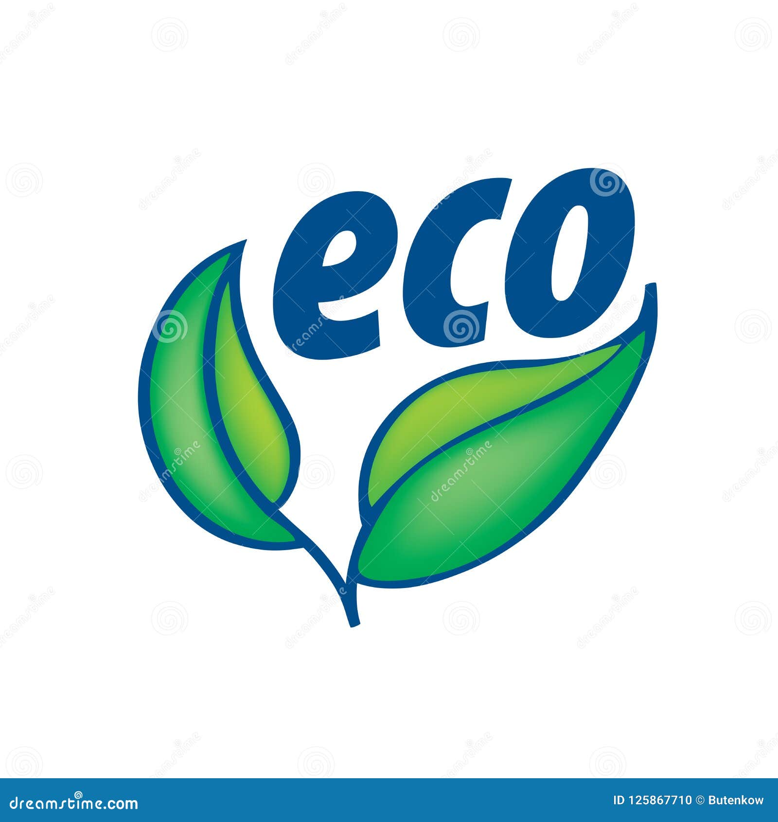 Logo vector eco stock vector. Illustration of health - 125867710