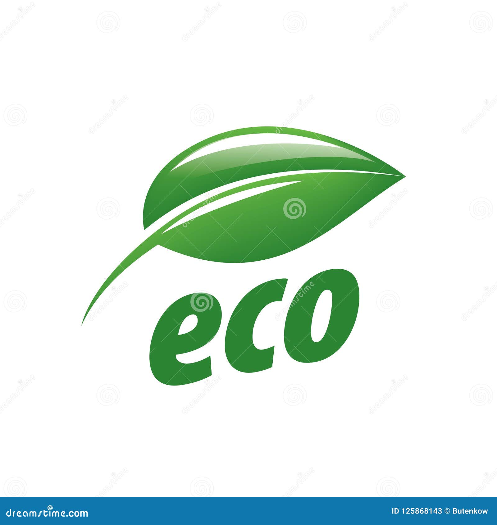 Logo vector eco stock vector. Illustration of abstract - 125868143