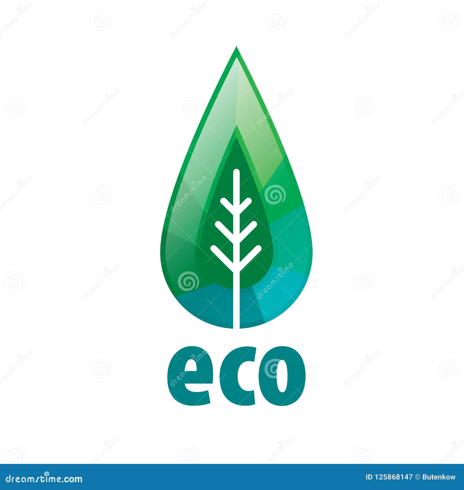 Logo vector eco stock vector. Illustration of clean - 125868147