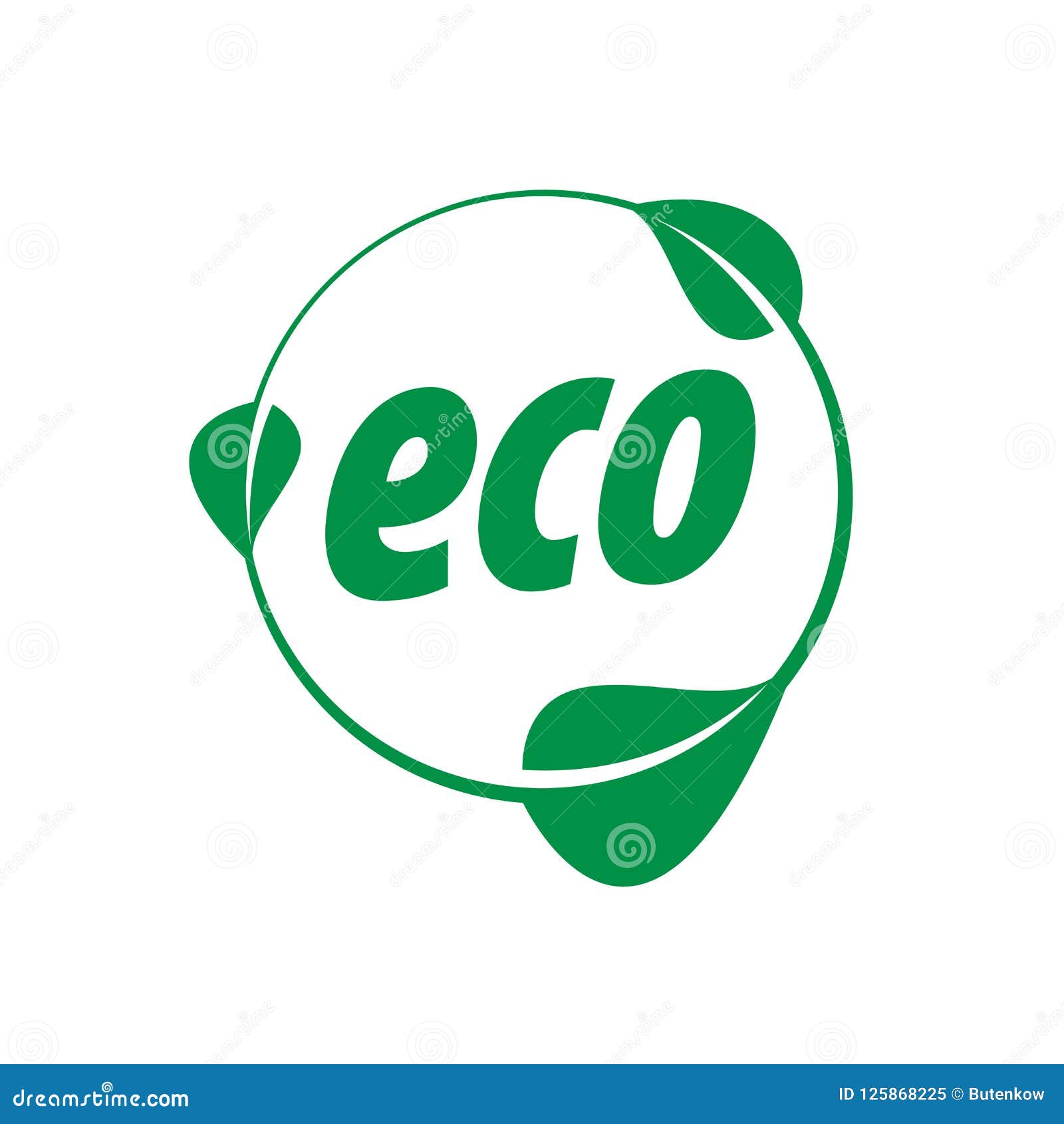 Logo vector eco stock vector. Illustration of growth - 125868225