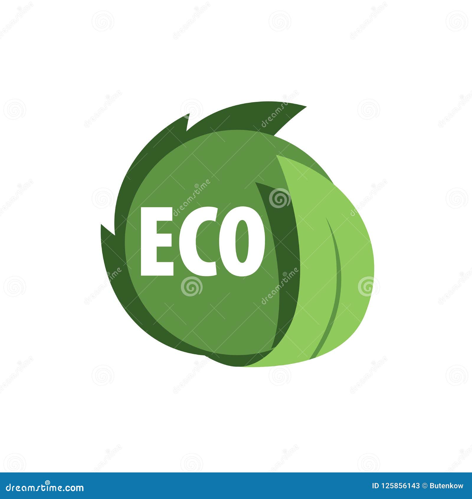 Logo vector eco stock vector. Illustration of abstract - 125856143