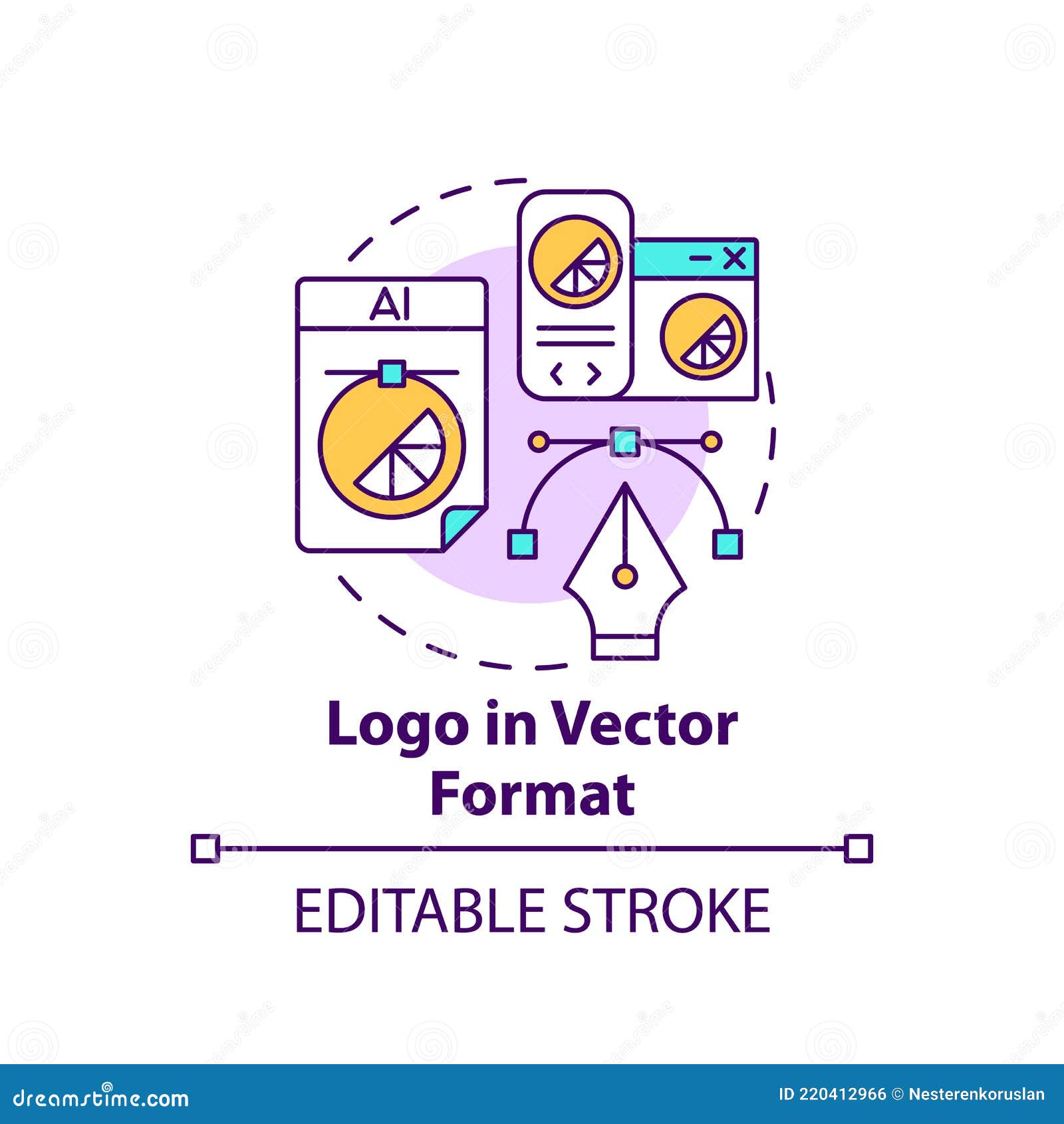 Logo in Vector Format Concept Icon Stock Vector - Illustration of ...