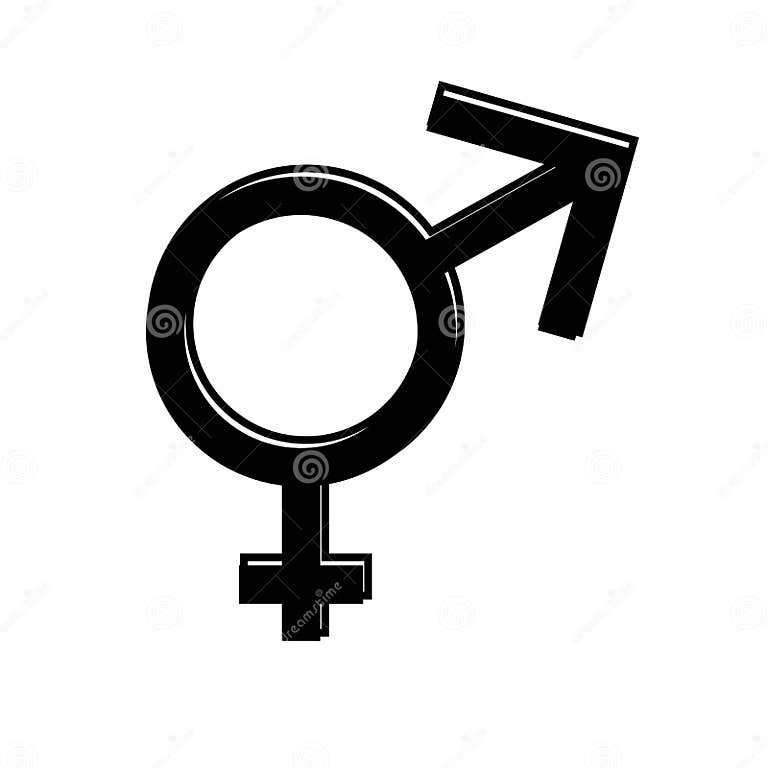 Logo Vector Gender Male Female Sex Blue Pink Stock Vector