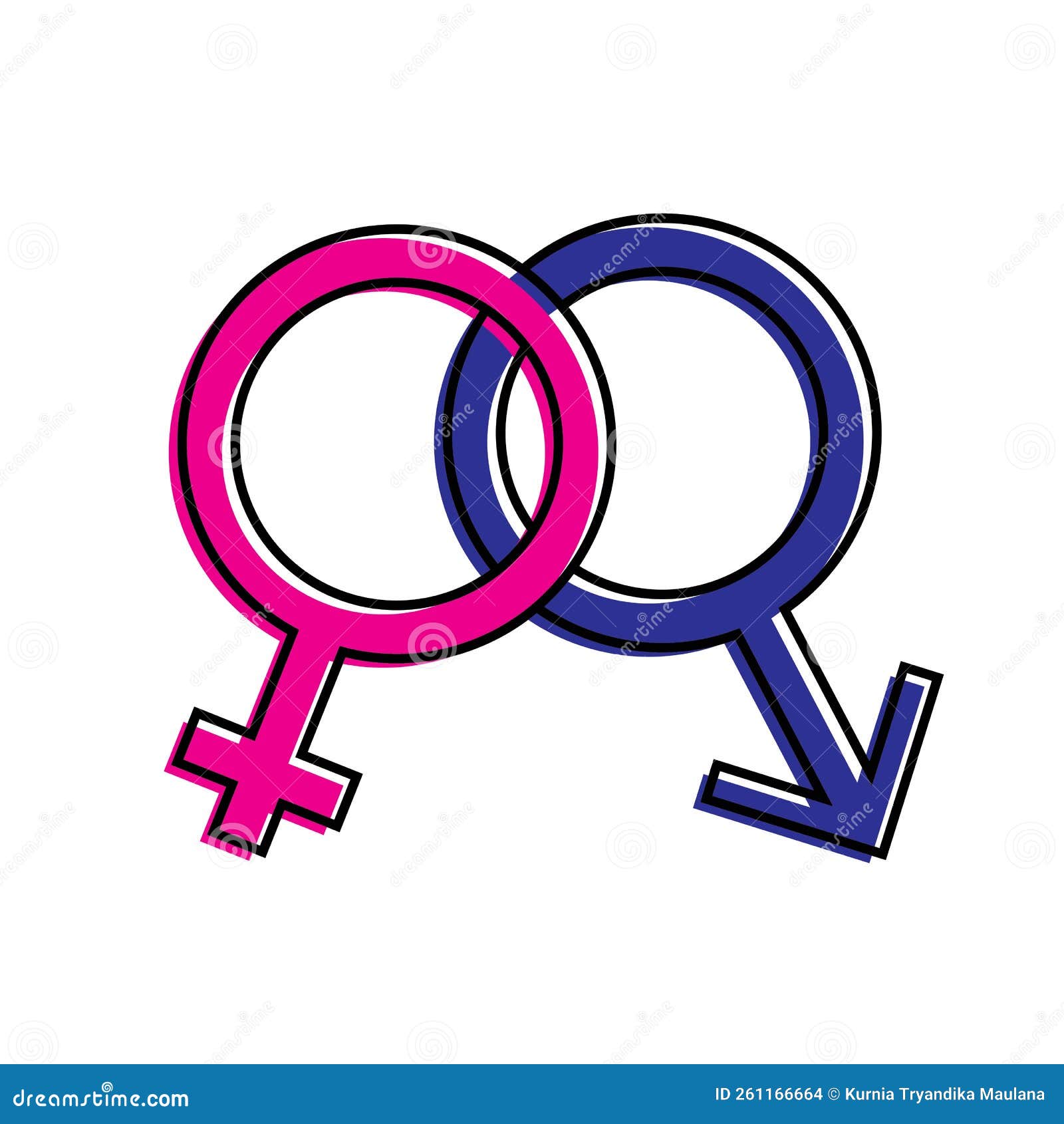 Logo Vector Gender Male Female Sex Blue Pink Stock Vector Illustration Of Icons Dating 261166664