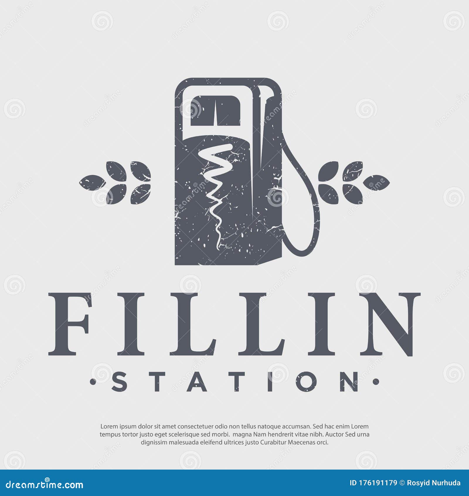Logo Vector Illustration of a Classic Refueling Place Stock Vector ...