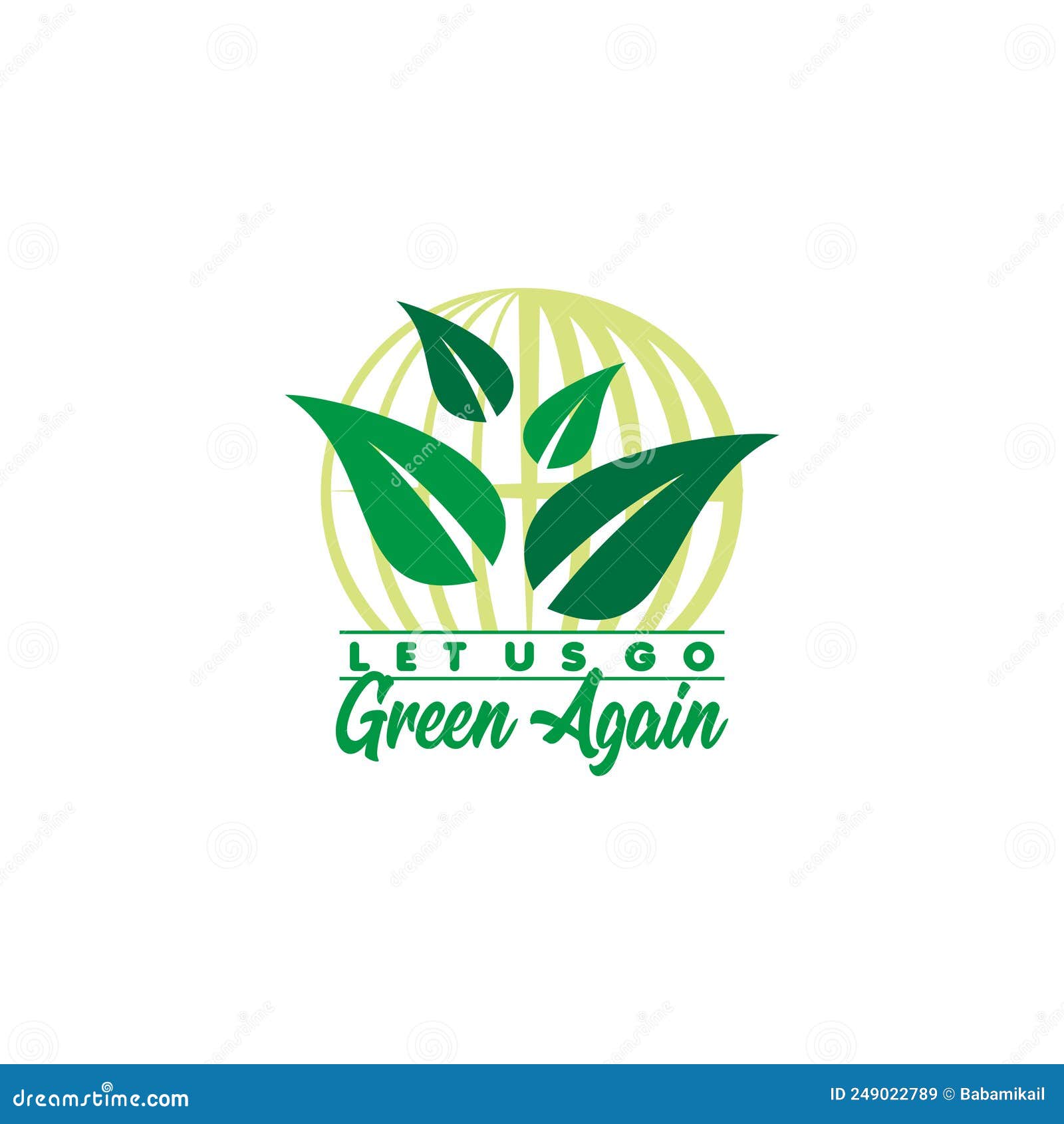 Logo Vector Illustration Design Make the World Green Again Stock Vector ...