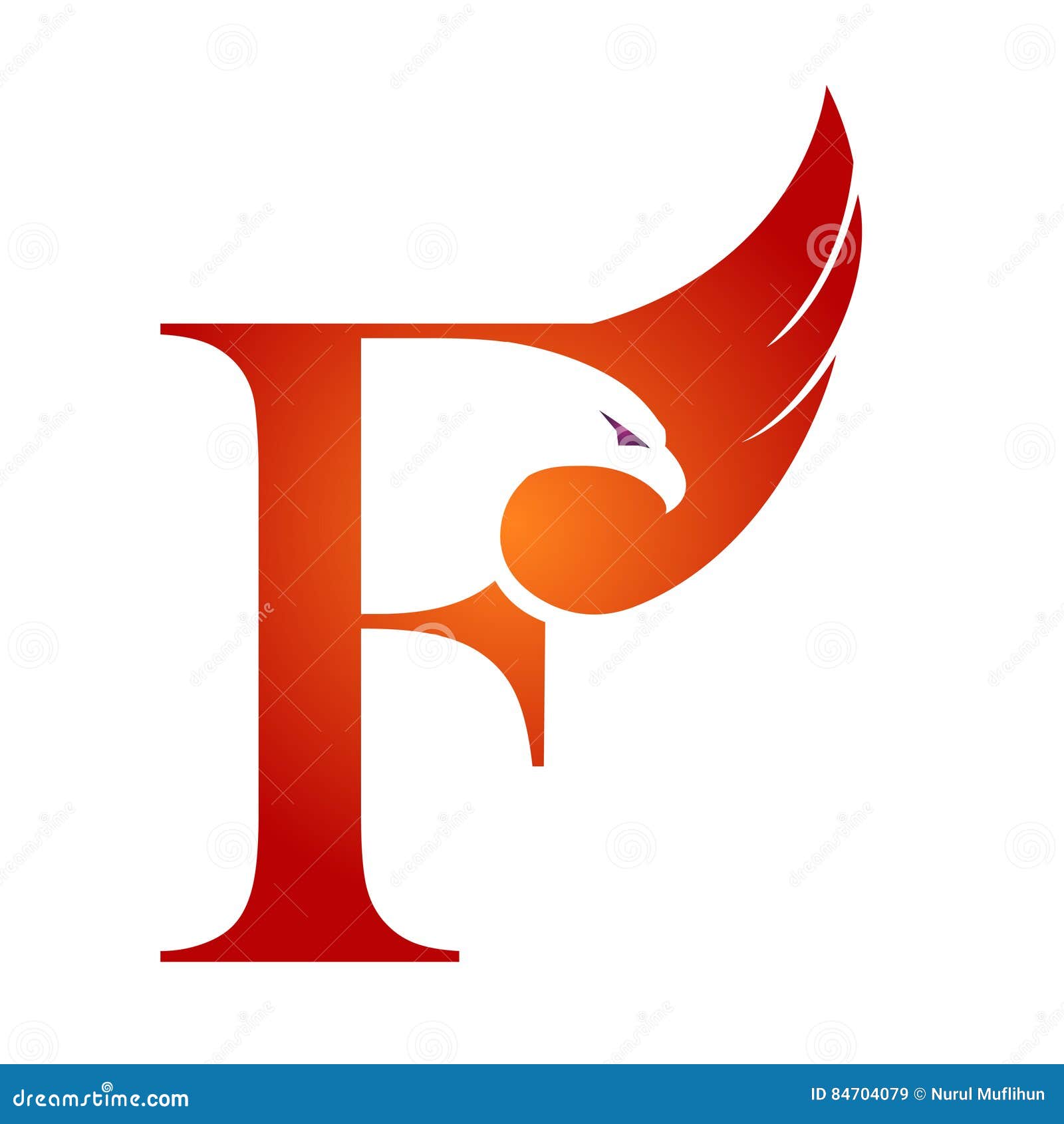 Logo Vektor-orange Hawk Initials F Stock Abbildung - Illustration von ...