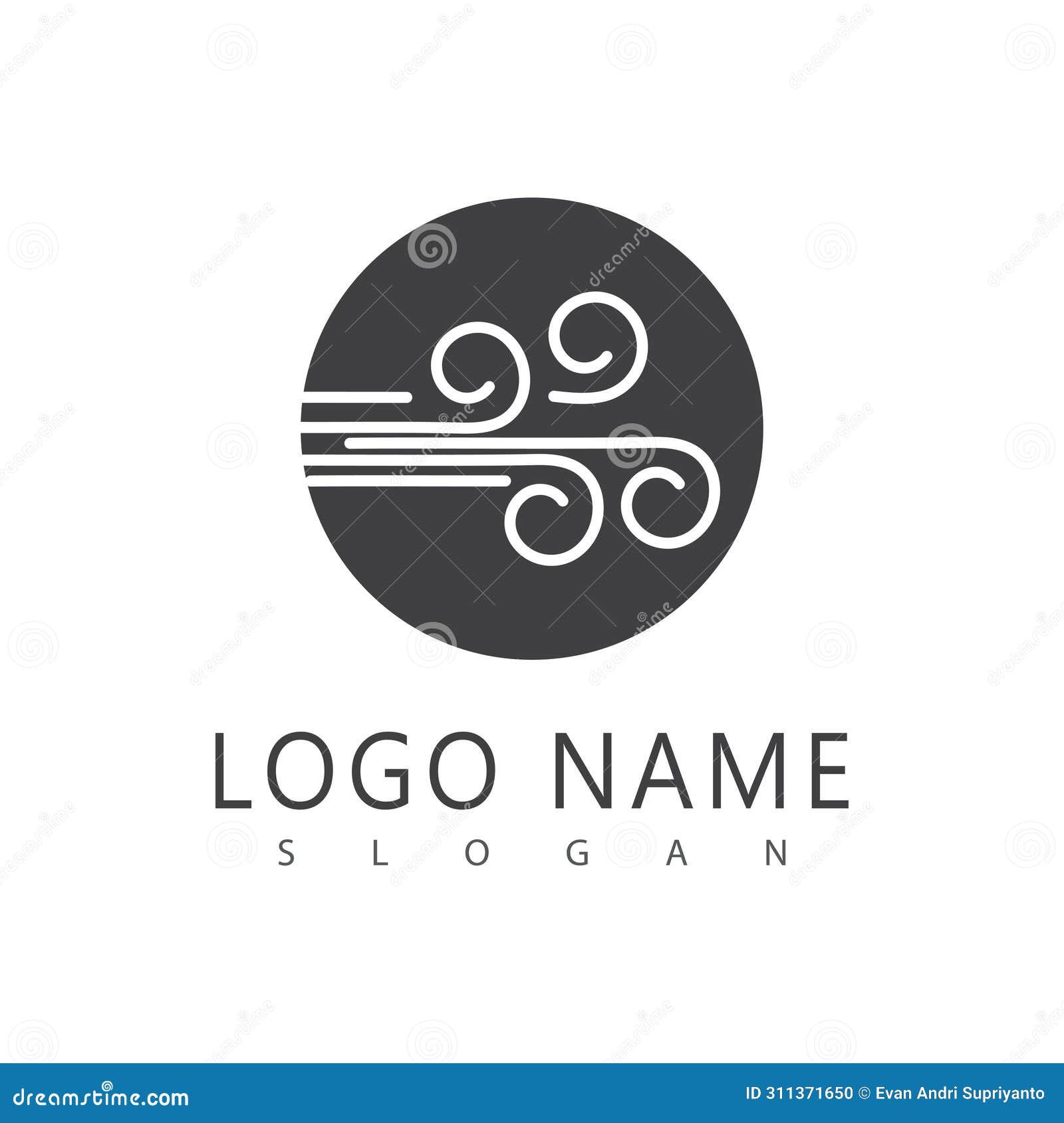 Logo Vent Symbole Vectoriel Illustration de Vecteur - Illustration du ...
