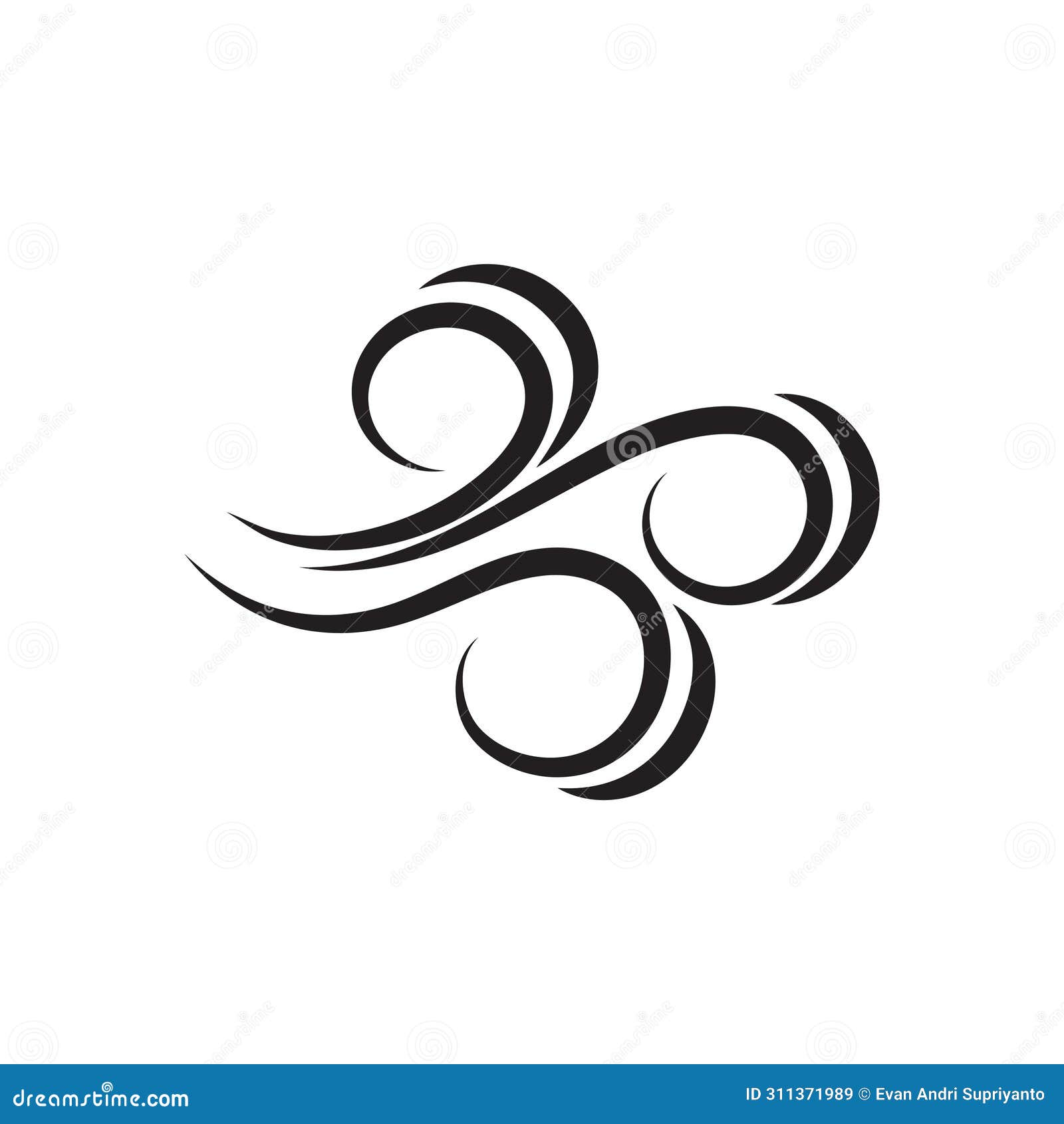 Logo Vent Symbole Vectoriel Illustration de Vecteur - Illustration du ...