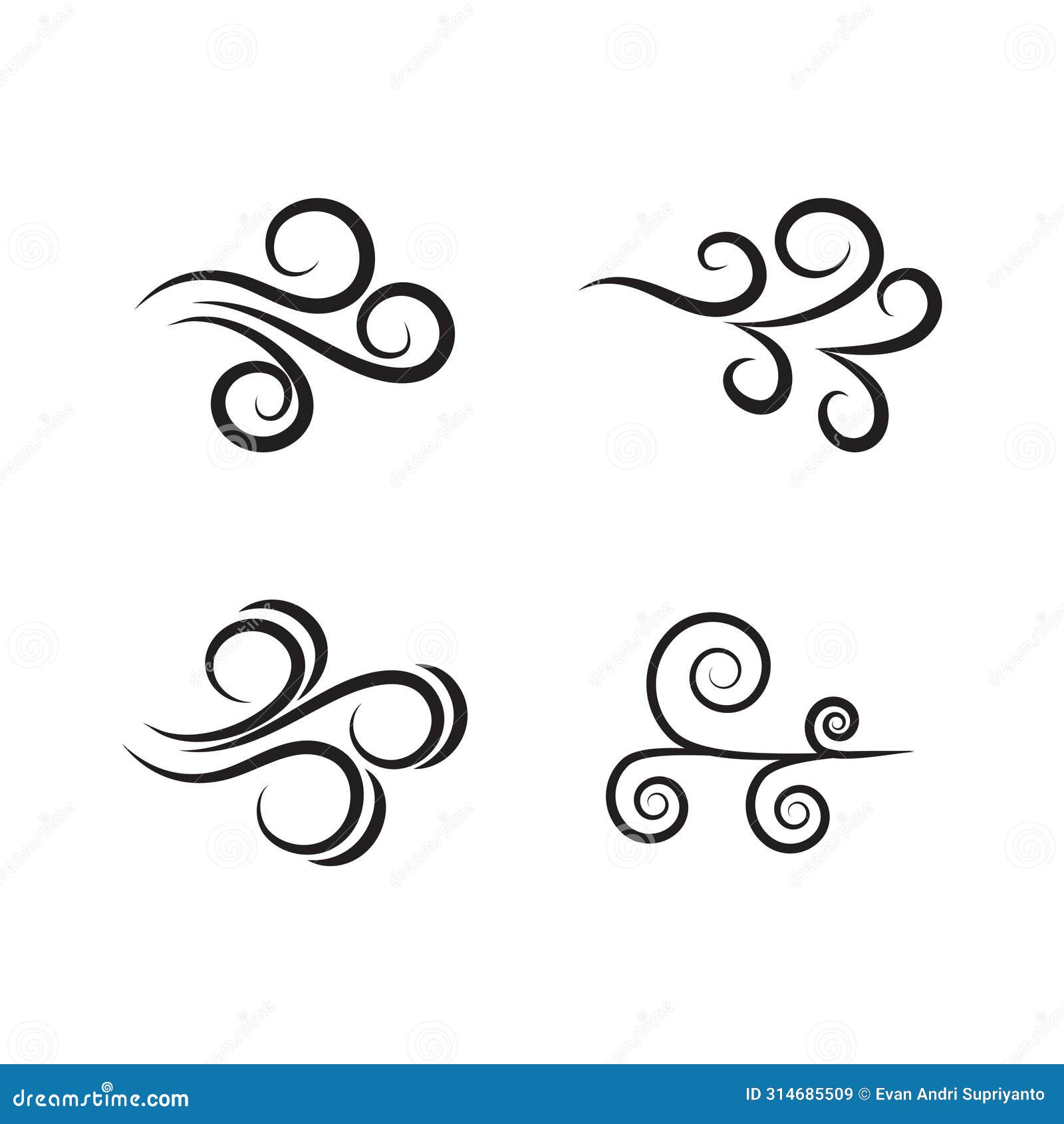 Logo Vent Symbole Vectoriel Illustration de Vecteur - Illustration du ...