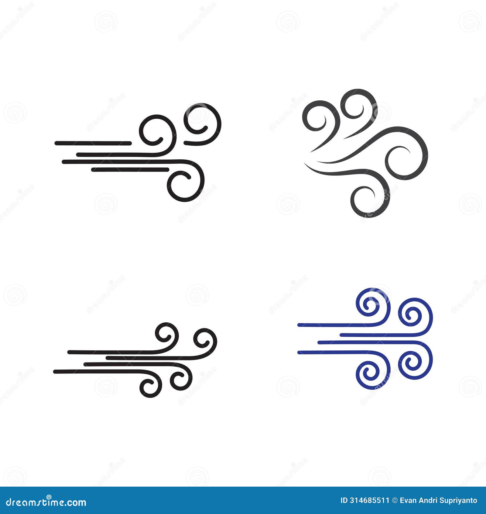 Logo Vent Symbole Vectoriel Illustration de Vecteur - Illustration du ...