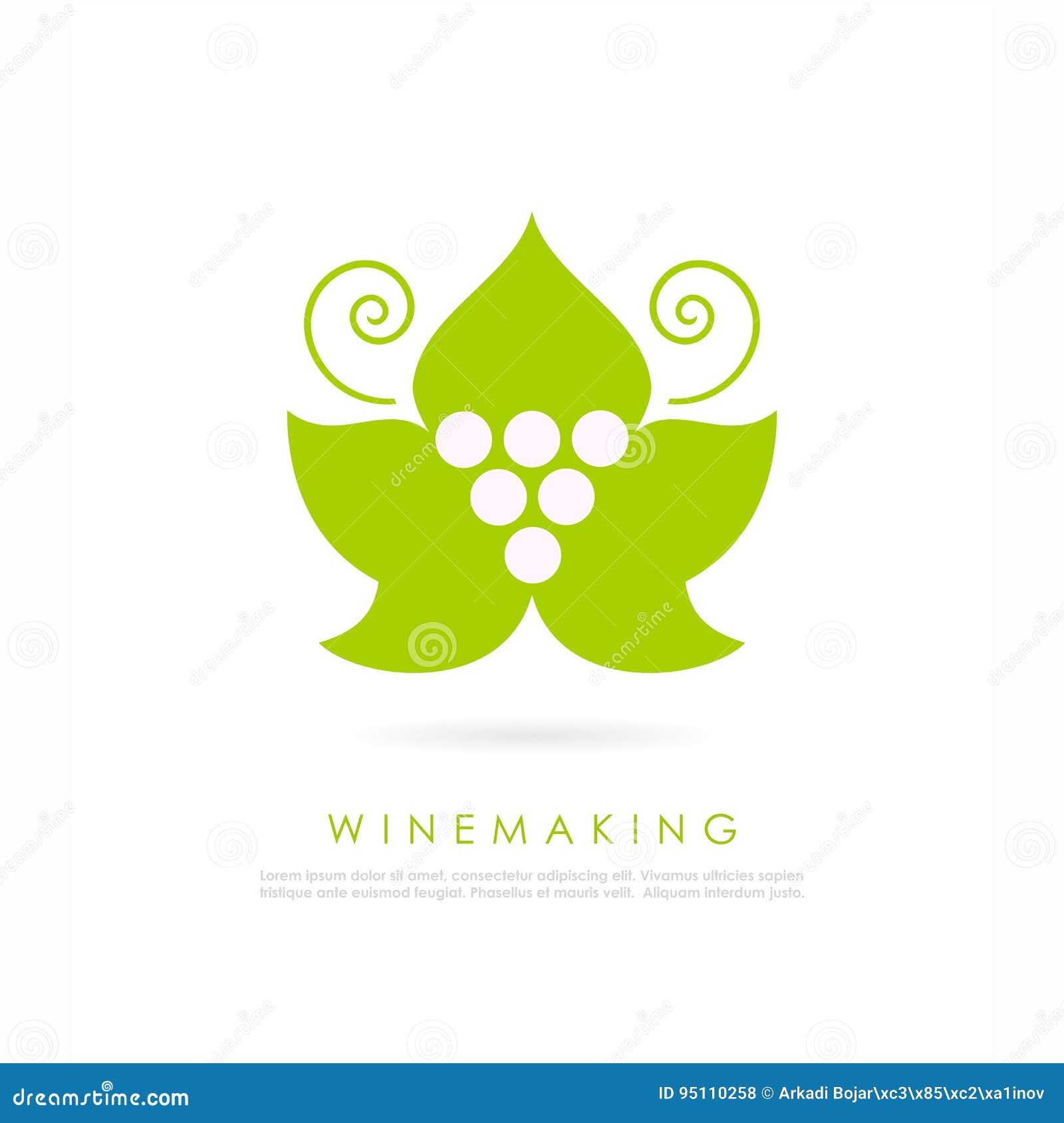 Logo Vert De Feuille De Vigne Illustration de Vecteur - Illustration du ...