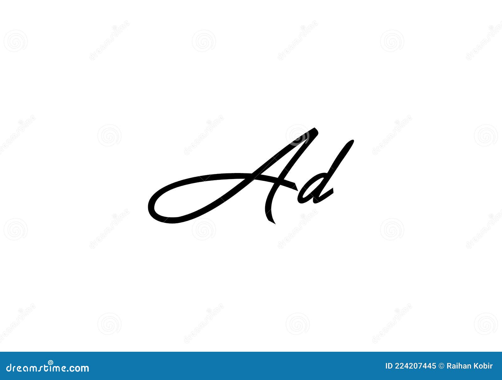 Latter AD logo stock vector. Illustration of business - 224207445
