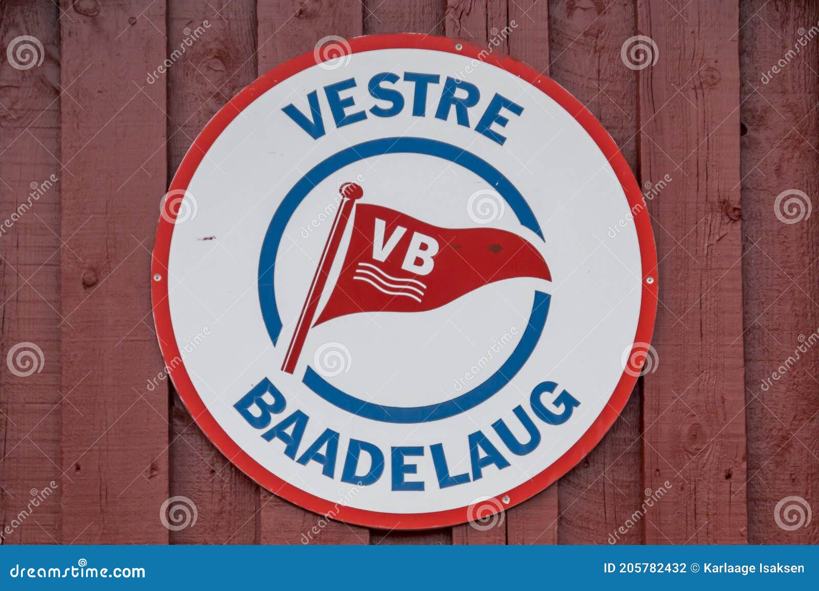 The Logo of the Vestre Baadlaug in Aalborg Editorial Photography ...