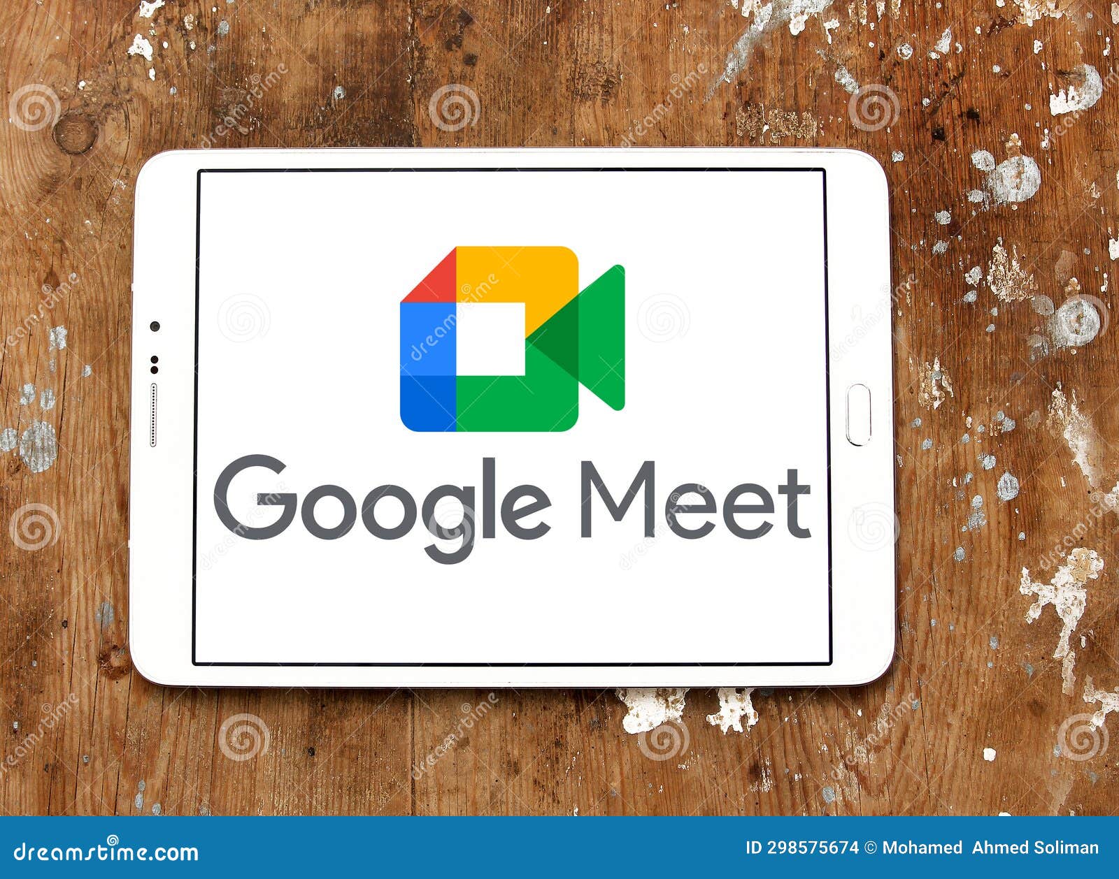 Google Meet App On Screen Smartphone, Google Meet Is A Video Calling ...