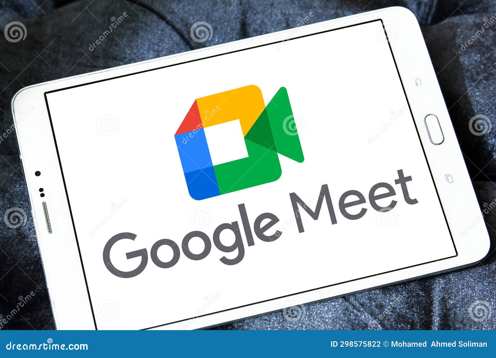 Google Meet app logo editorial photography. Image of audio - 298575822