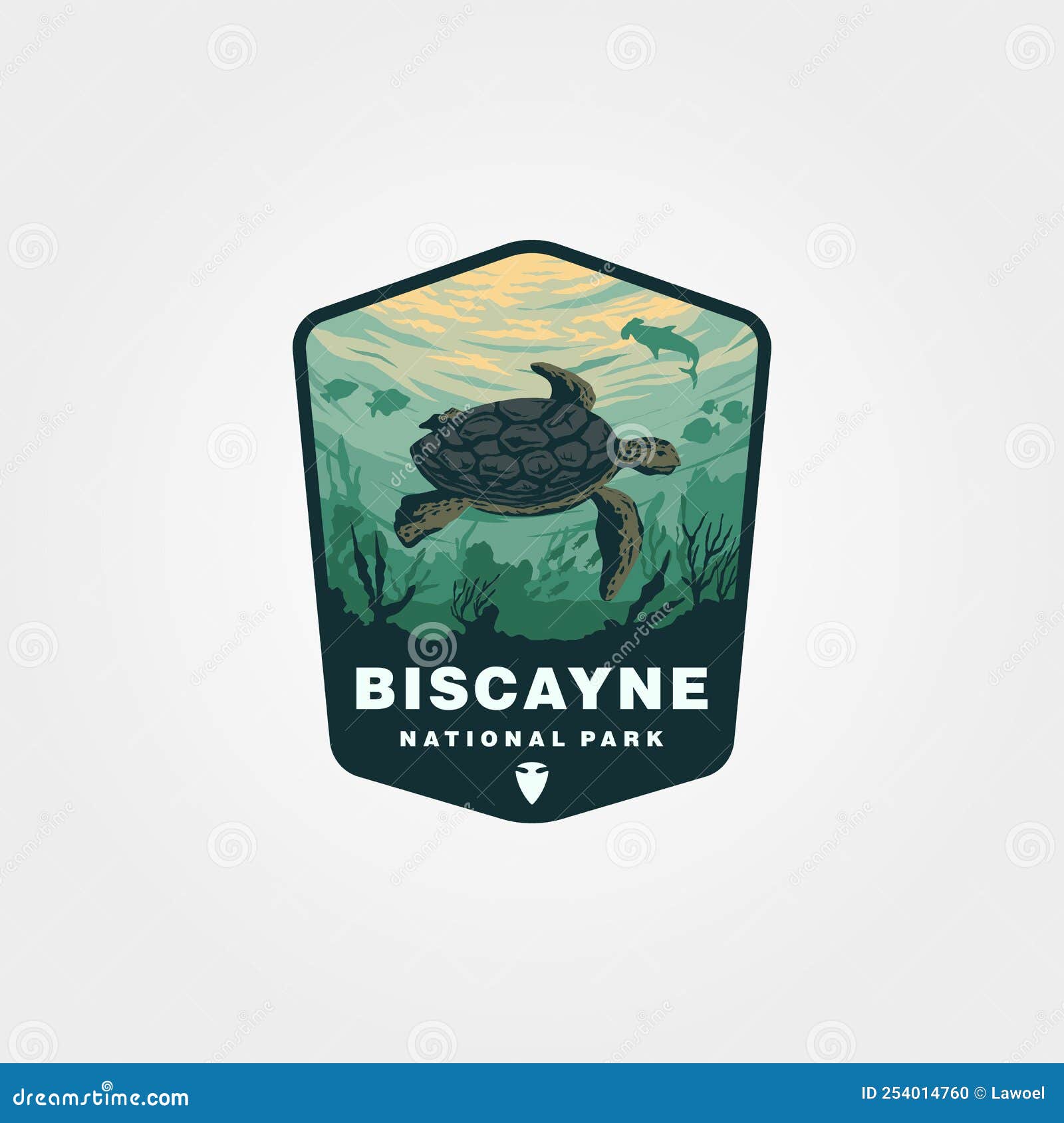 Logo Vintage Du Parc National De Biscayne Illustration Logo Vintage ...