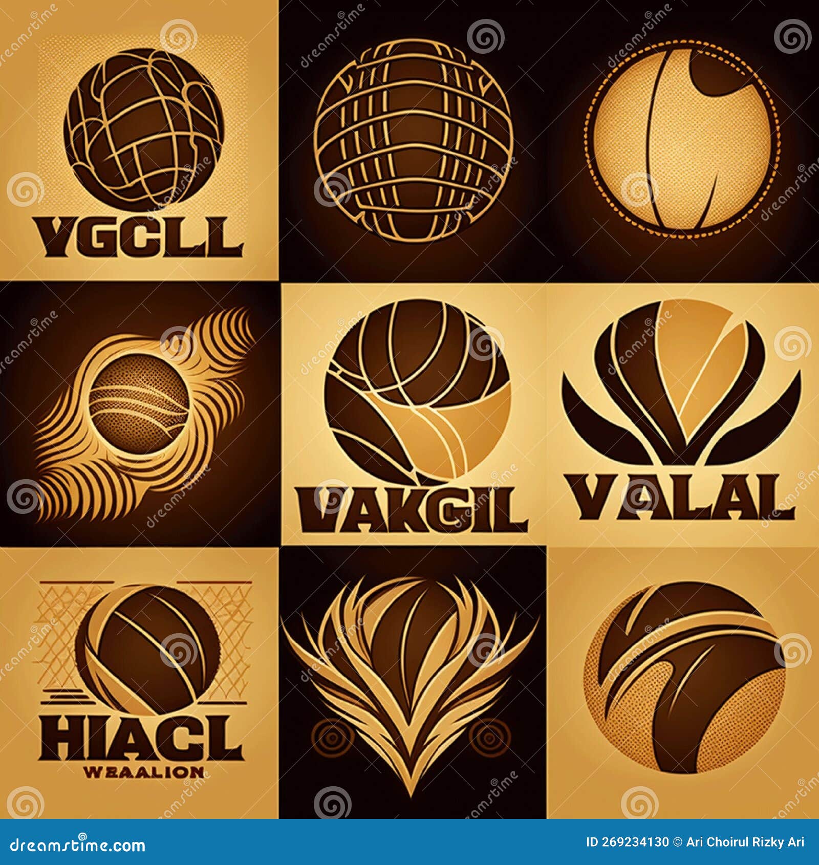 Logo Volley Ball Sport Vector Stock Illustration - Illustration of ...