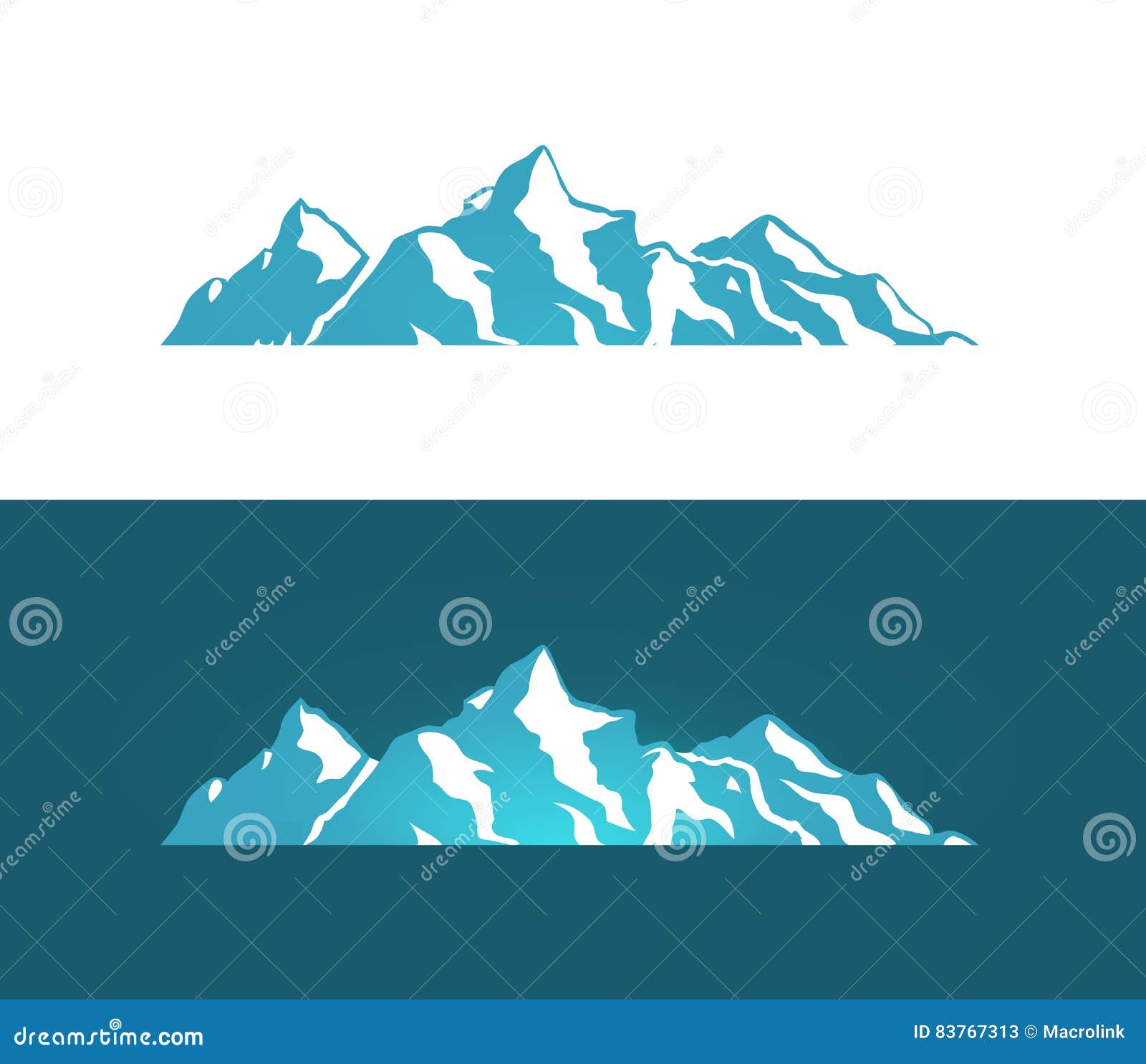 Logo von Alpen-Bergen vektor abbildung. Illustration von felsen - 83767313