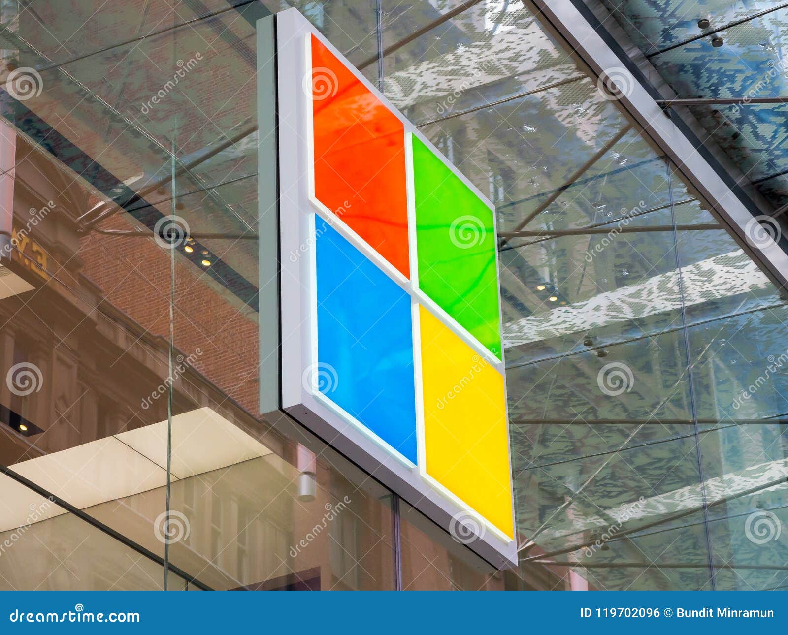 Logo Von Microsoft-Speicher in Der Nahaufnahme Redaktionelles Foto ...