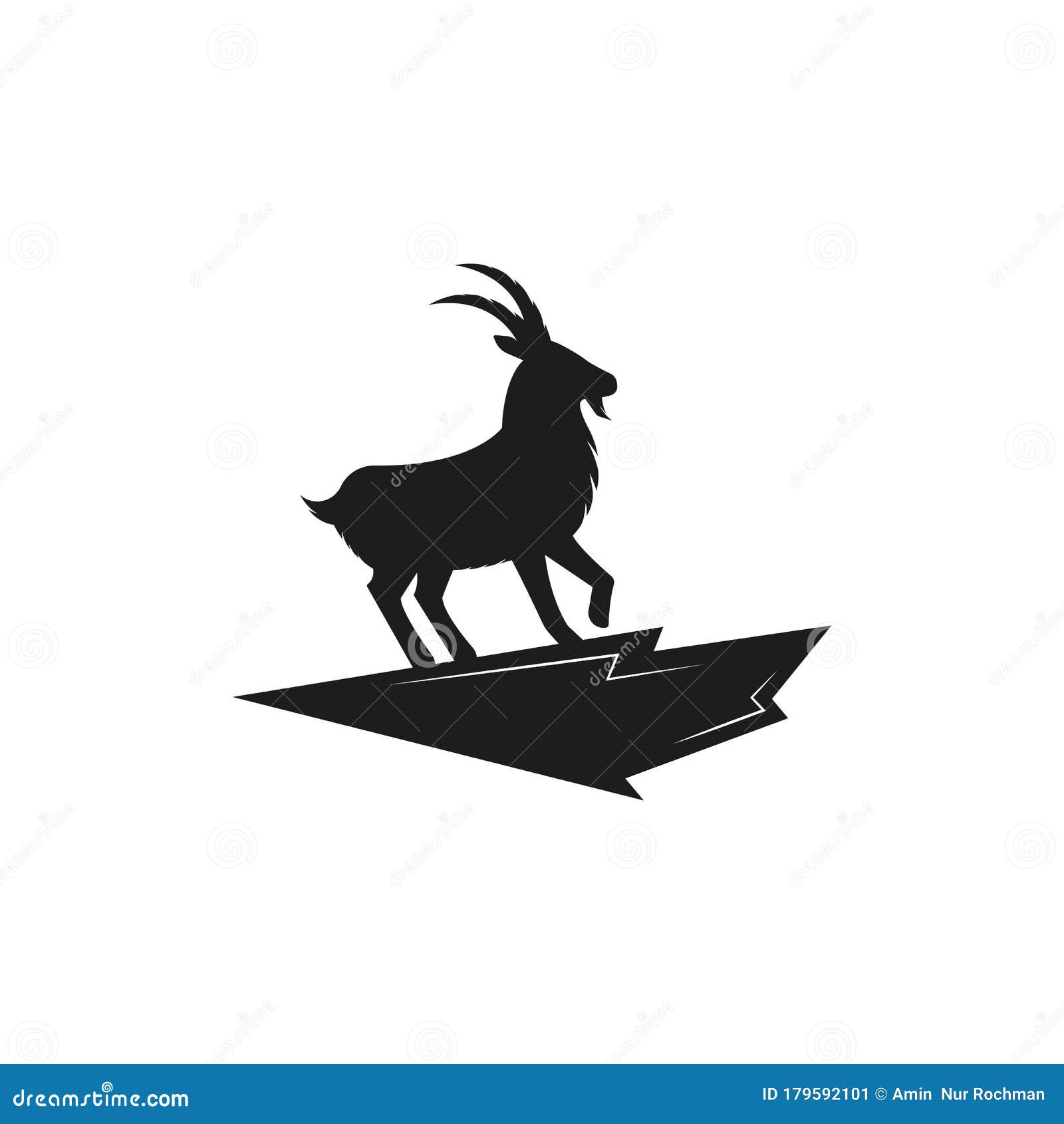 Logo voor geiten stock illustratie. Illustration of symbool - 179592101