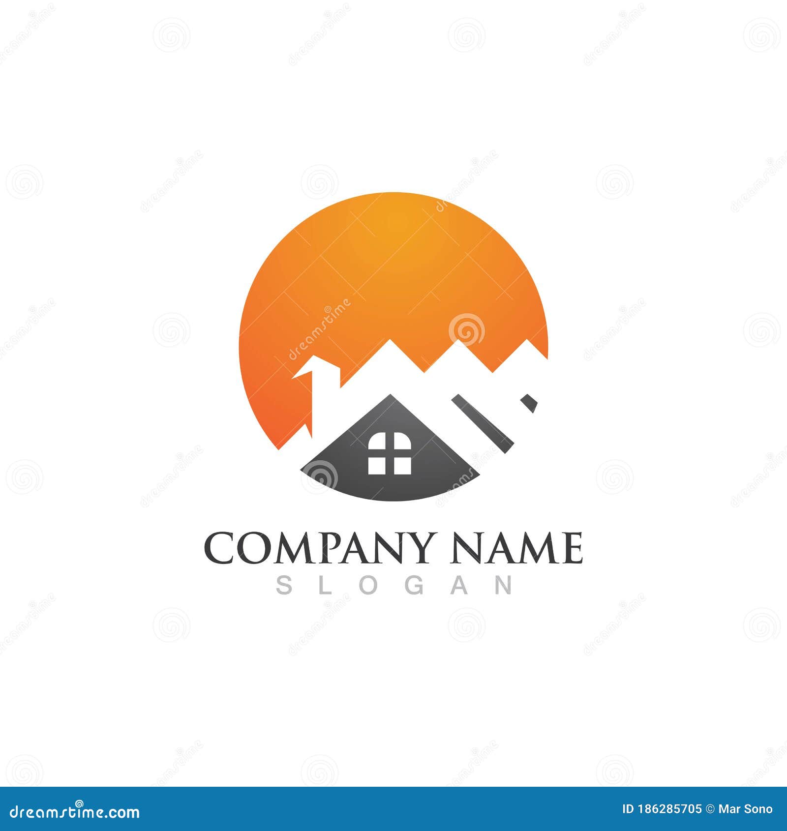 Logo Voor Thuis En Gebouwen En Symbool Voor Vectorafbeelding Vector ...