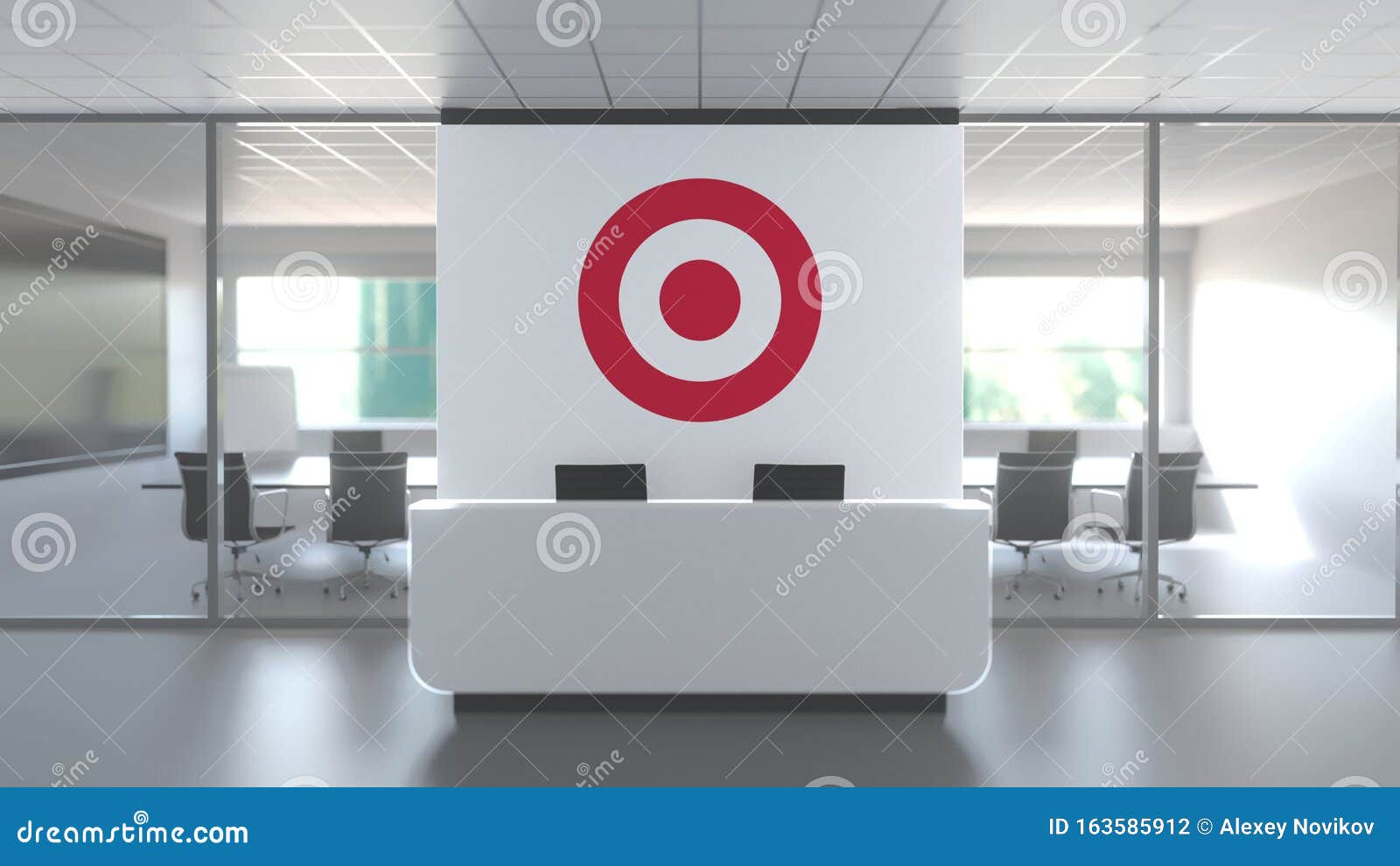 TARGET Logo Above Reception Desk in the Modern Office, Editorial ...