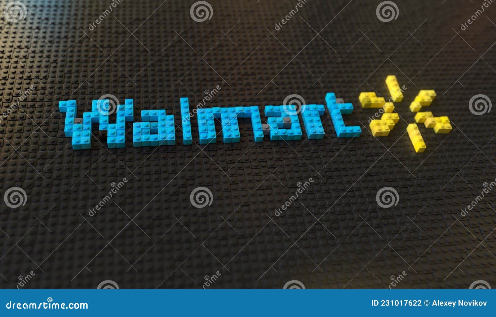 Logo of WALMART Made with Plastic Toy Blocks, Editorial Conceptual 3d ...