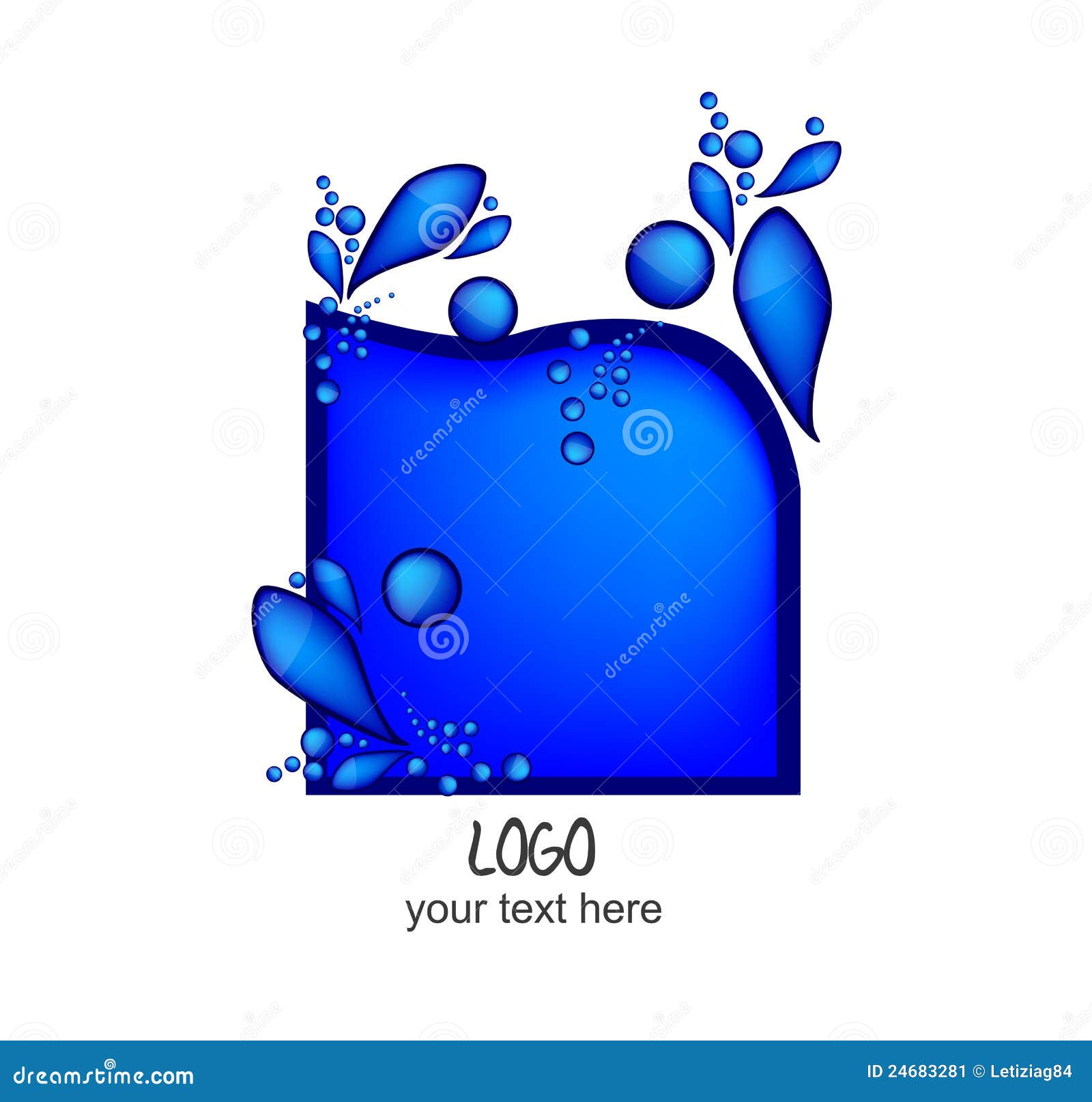 Logo with water drops stock vector. Illustration of geometric - 24683281