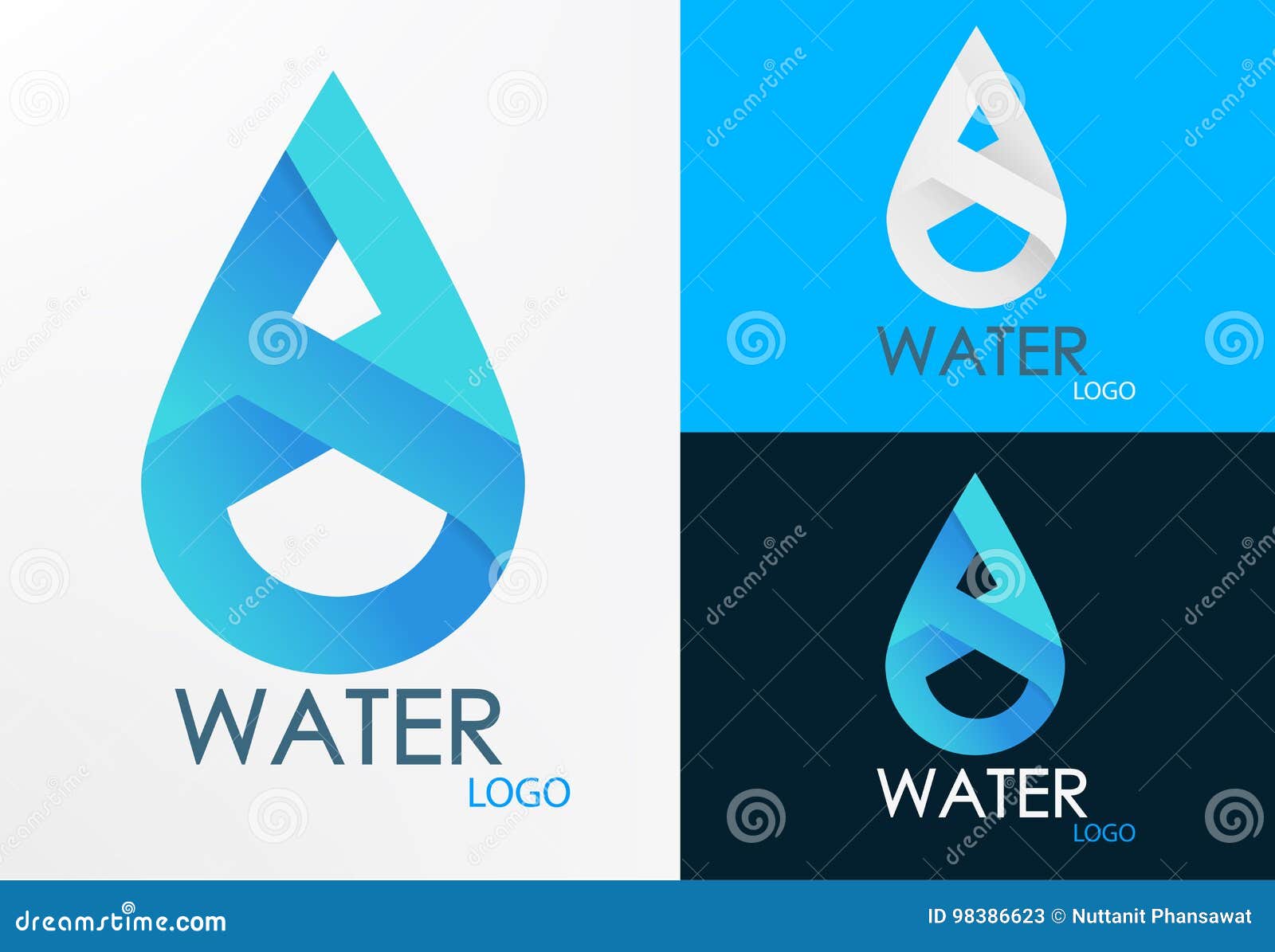 Logo water infinity design stock vector. Illustration of business ...